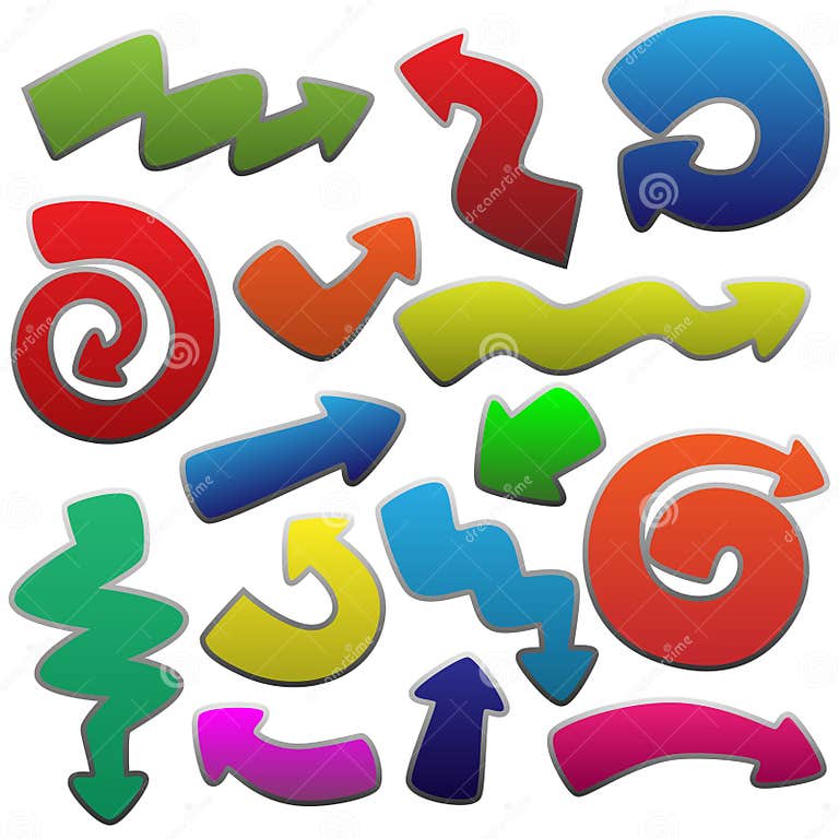 Funny arrows set stock vector. Illustration of funny - 17668822