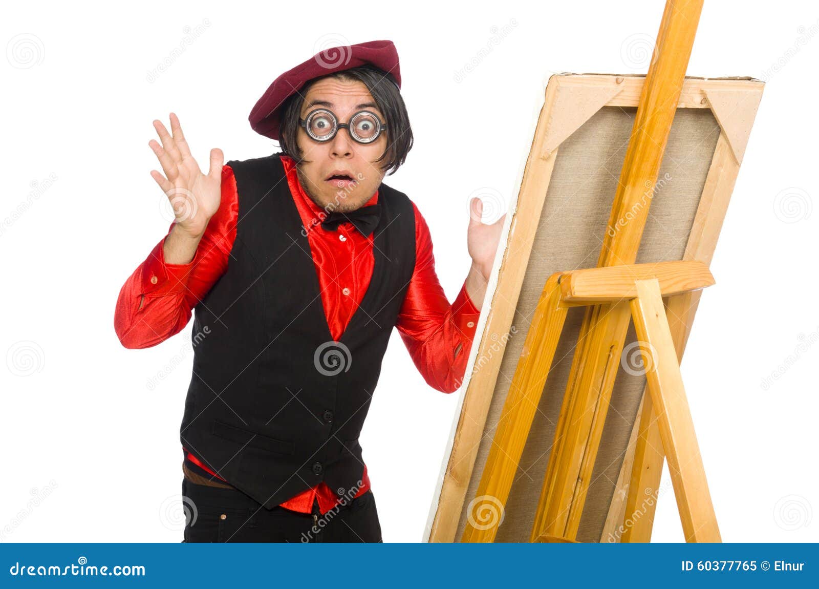Funny Artist Isolated on White Stock Image - Image of craft, background ...