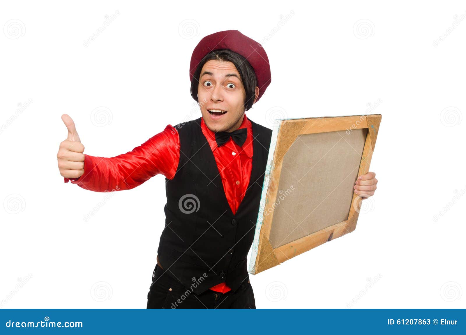 The Funny Artist Isolated on White Stock Image - Image of inspiration ...