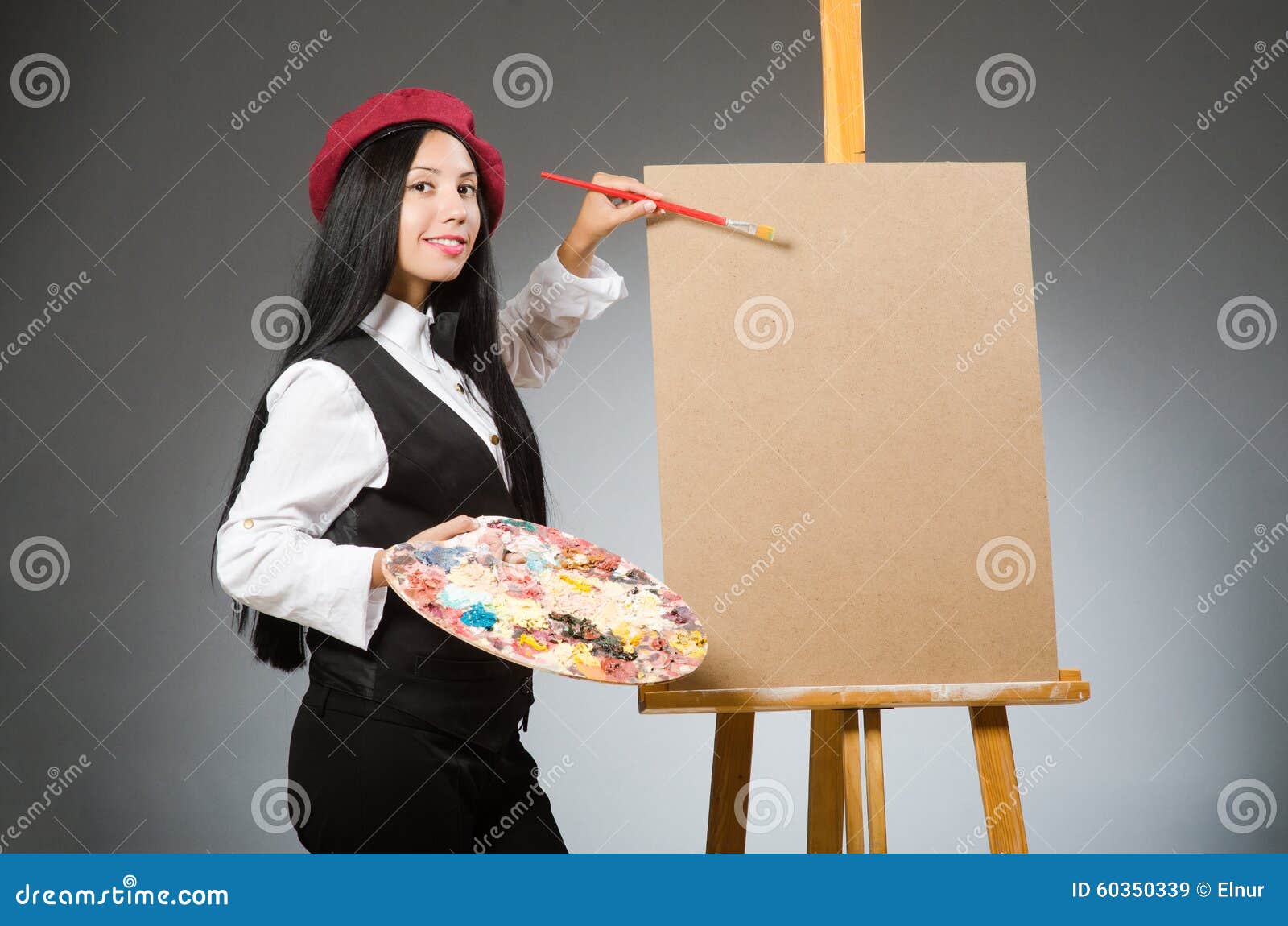 Funny Artist Working in the Studio Stock Image - Image of inspiration ...