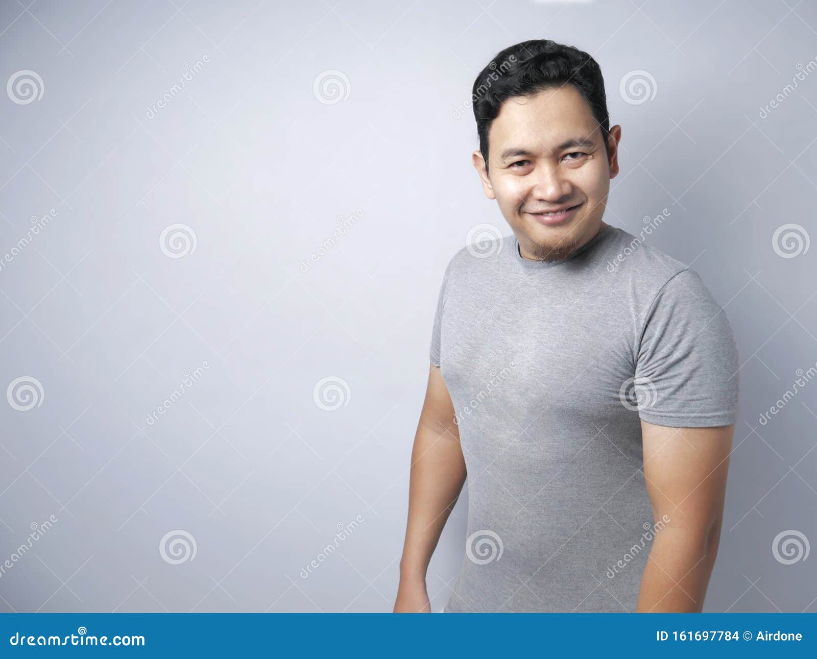 Funny Asian Man Smiling stock photo. Image of joyful - 161697784