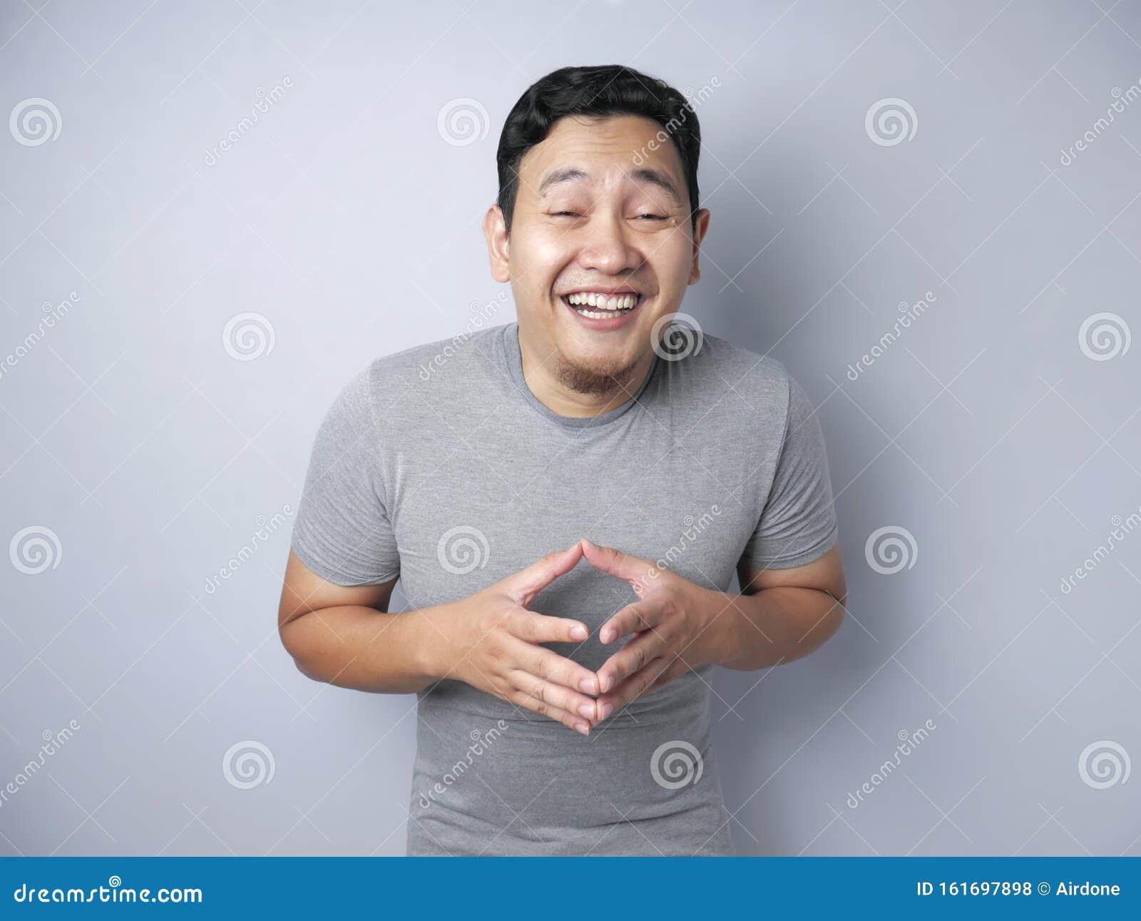 Funny Asian Man Smiling stock photo. Image of expression - 161697898