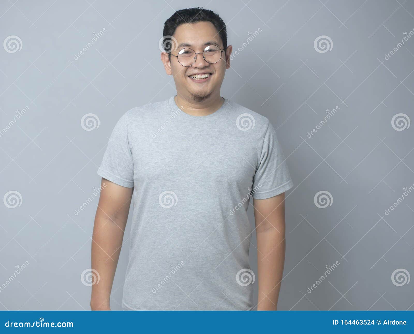 Funny Asian Man Smiling stock photo. Image of adolescent - 164463524