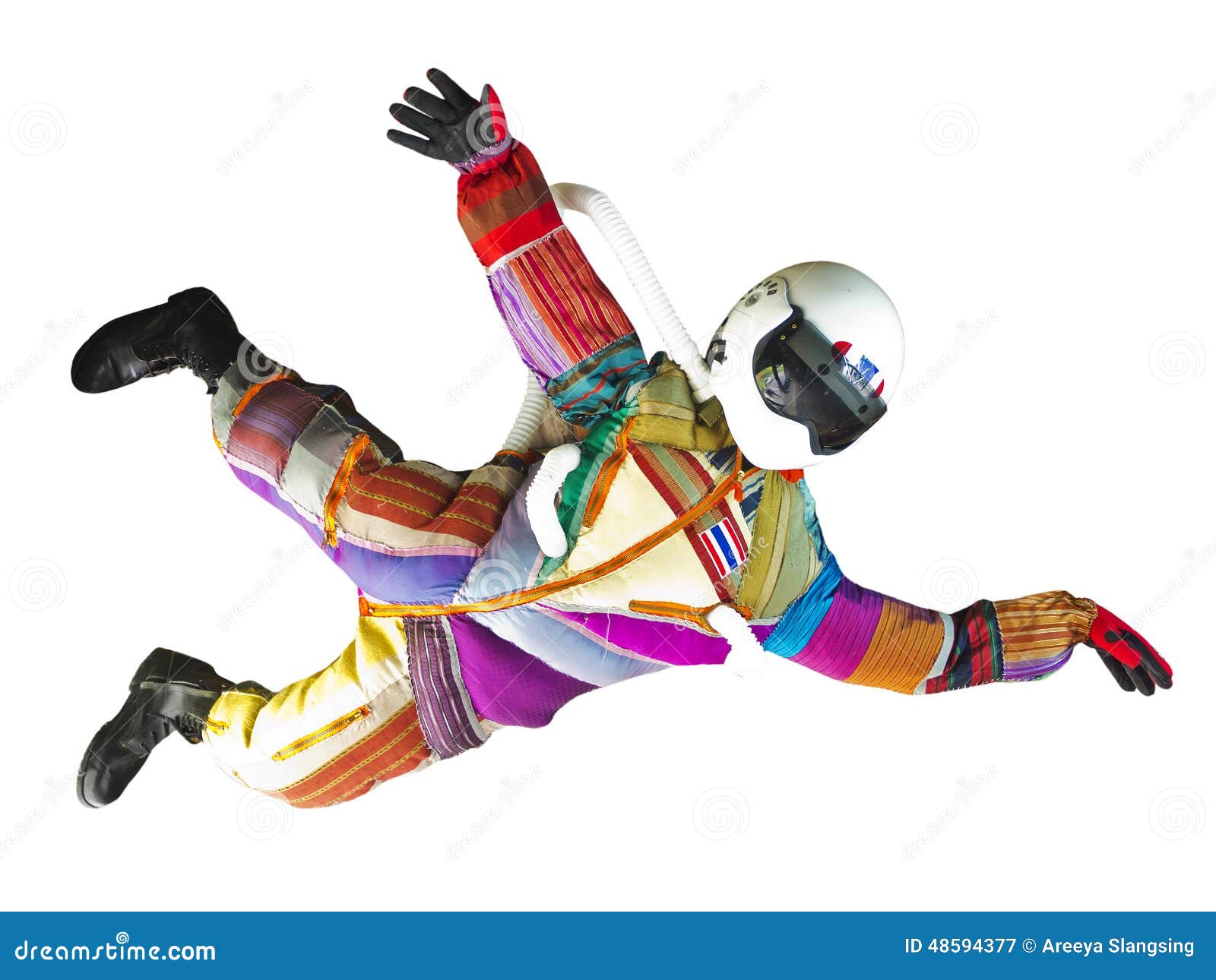 Funny Astronaut Isolated on White Stock Image - Image of protective ...