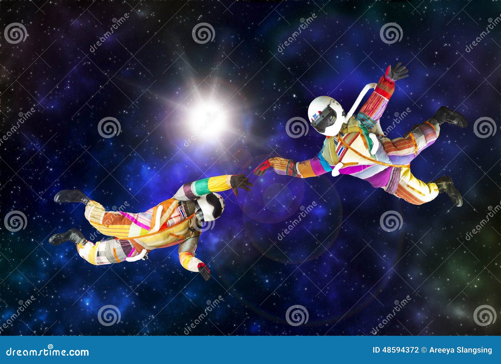 Funny Astronaut on Outer Cosmo Stock Photo - Image of astronaut, funny ...