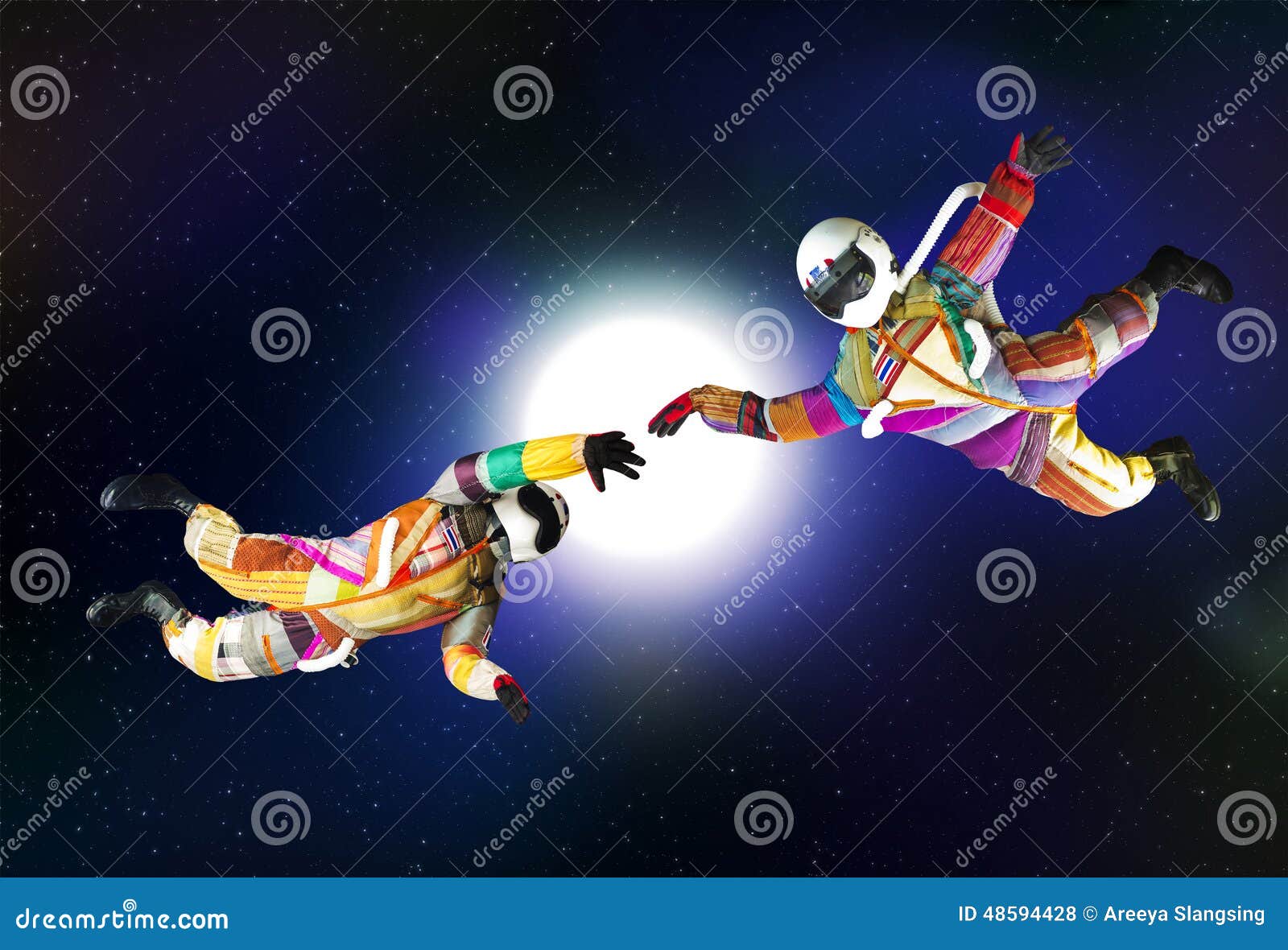 Funny Astronaut on Outer Space Stock Photo - Image of astronaut ...