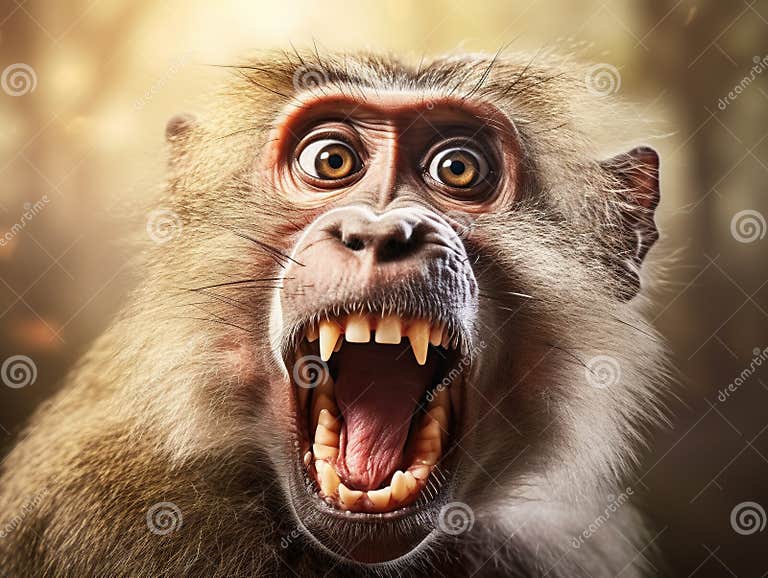 Funny baboon monkey stock illustration. Illustration of baboon - 293688708