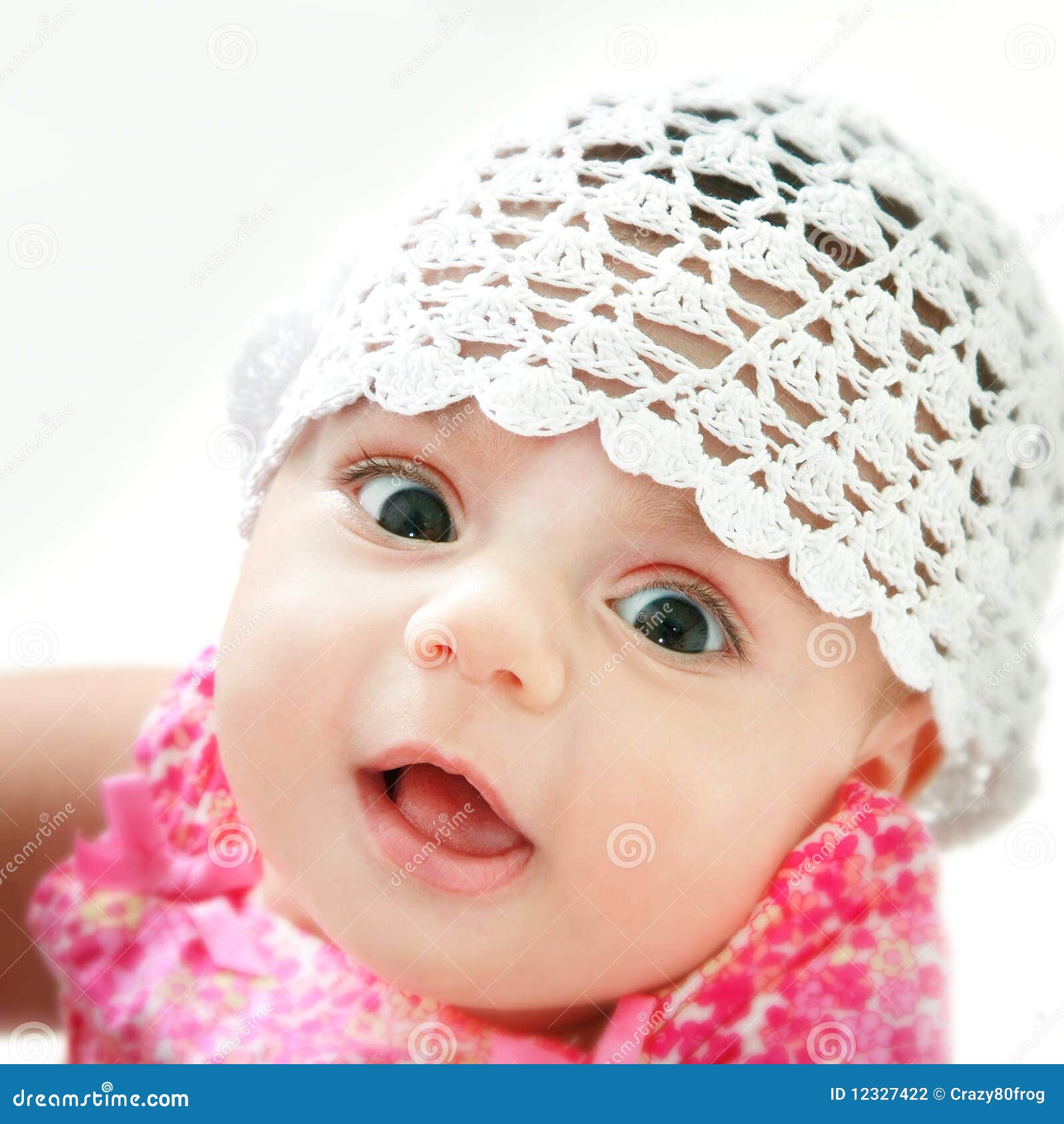 Funny baby girl stock photo. Image of infant, adorable - 12327422