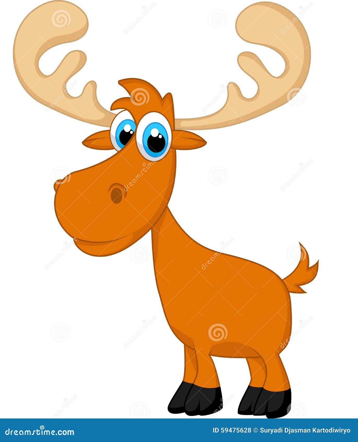 Baby moose clipart