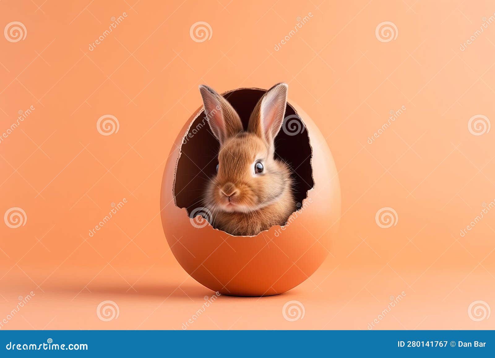 Funny Baby Rabbit in an Egg Shell. Generative Ai Stock Illustration ...