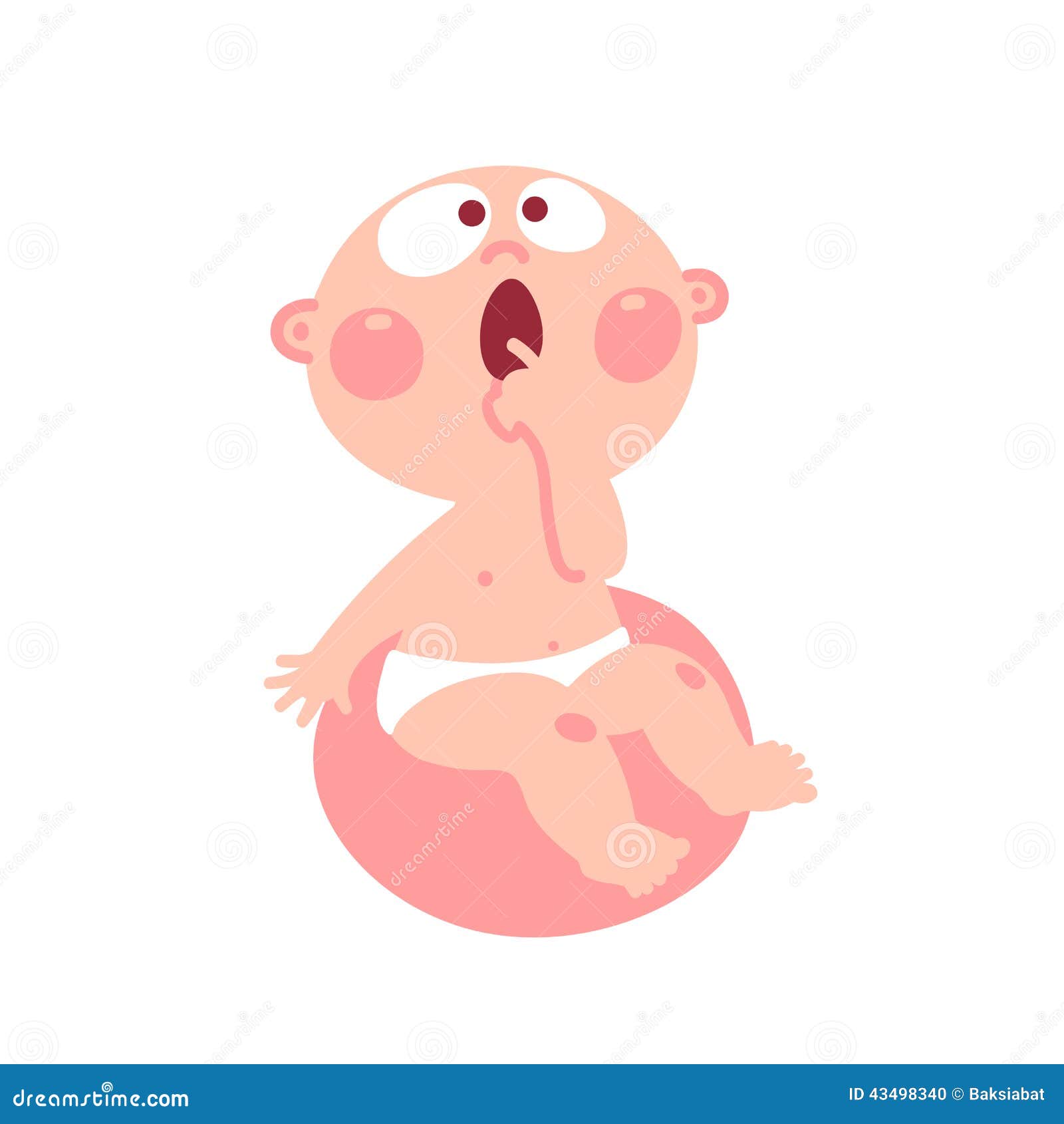Funny baby. stock vector. Illustration of invitation - 43498340