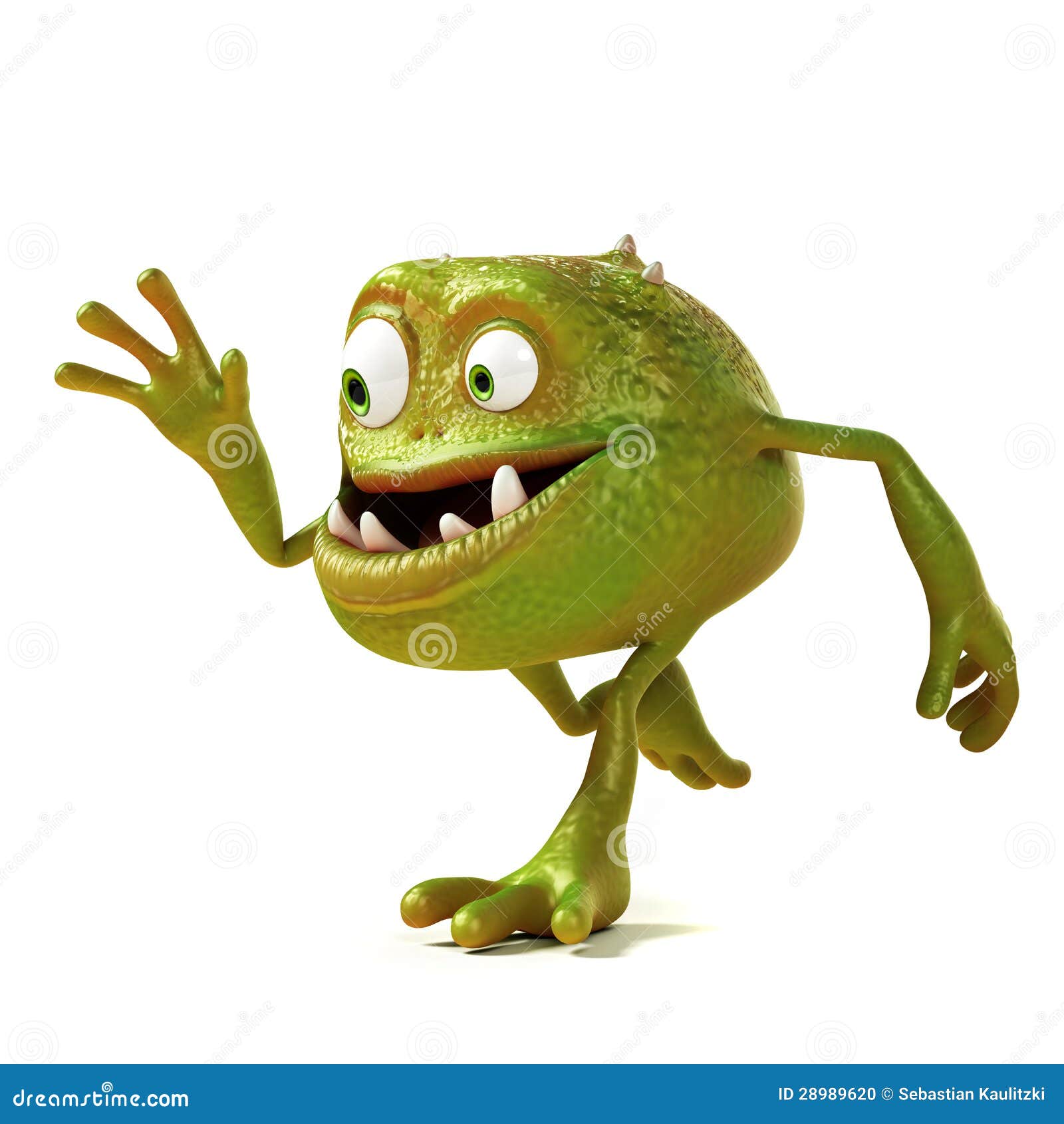 Funny Bacteria Toon Character Stock Illustration - Illustration of ...