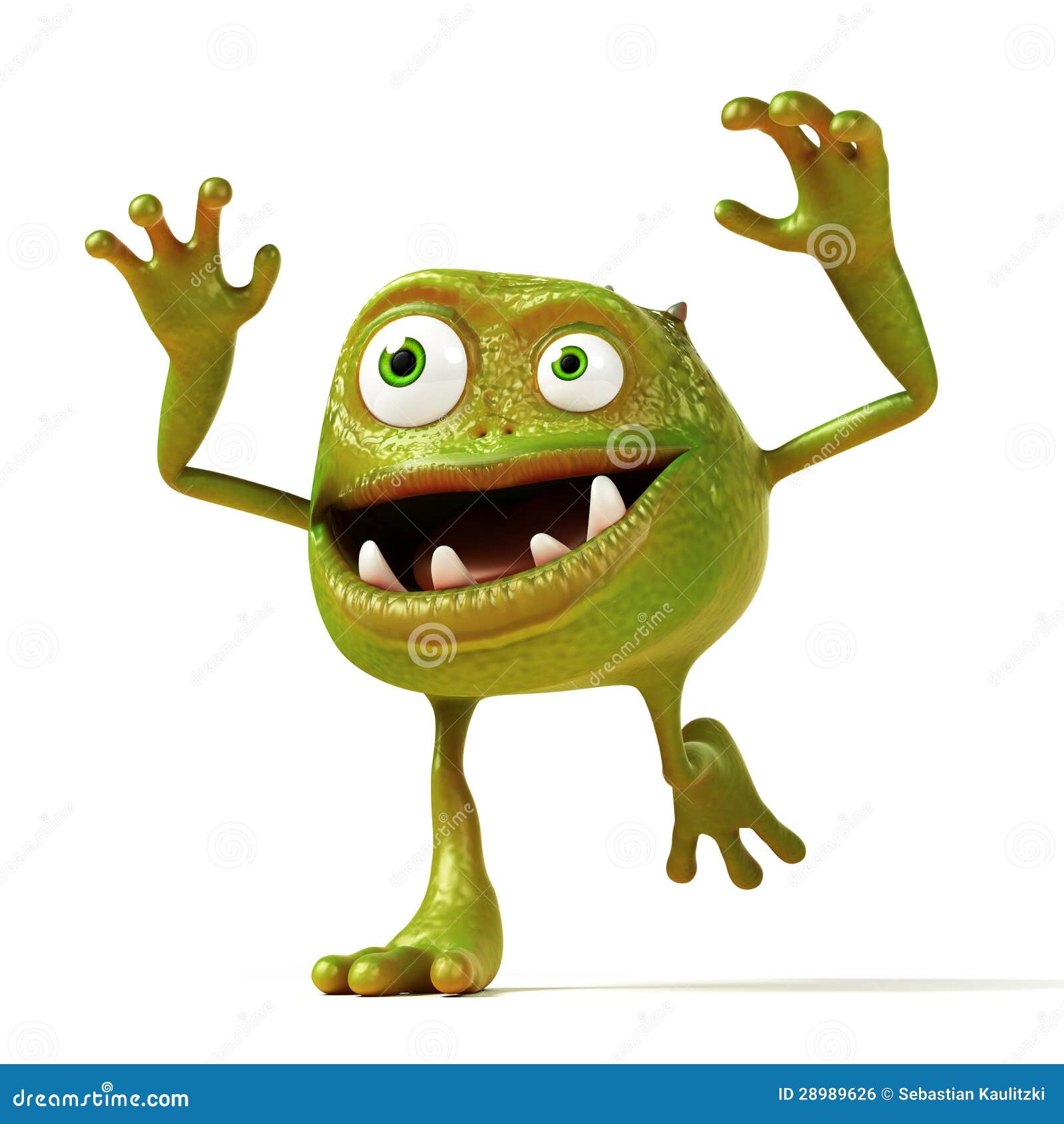 Funny Bacteria Toon Character Stock Illustration - Illustration of toon ...