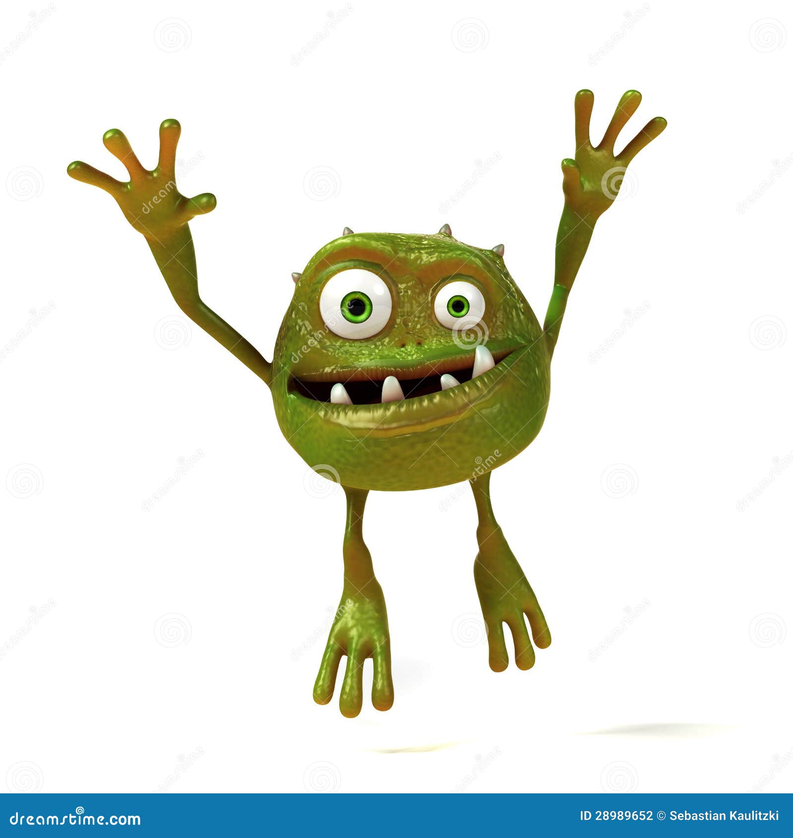 Funny Bacteria Toon Character Stock Photography - Image: 28989652