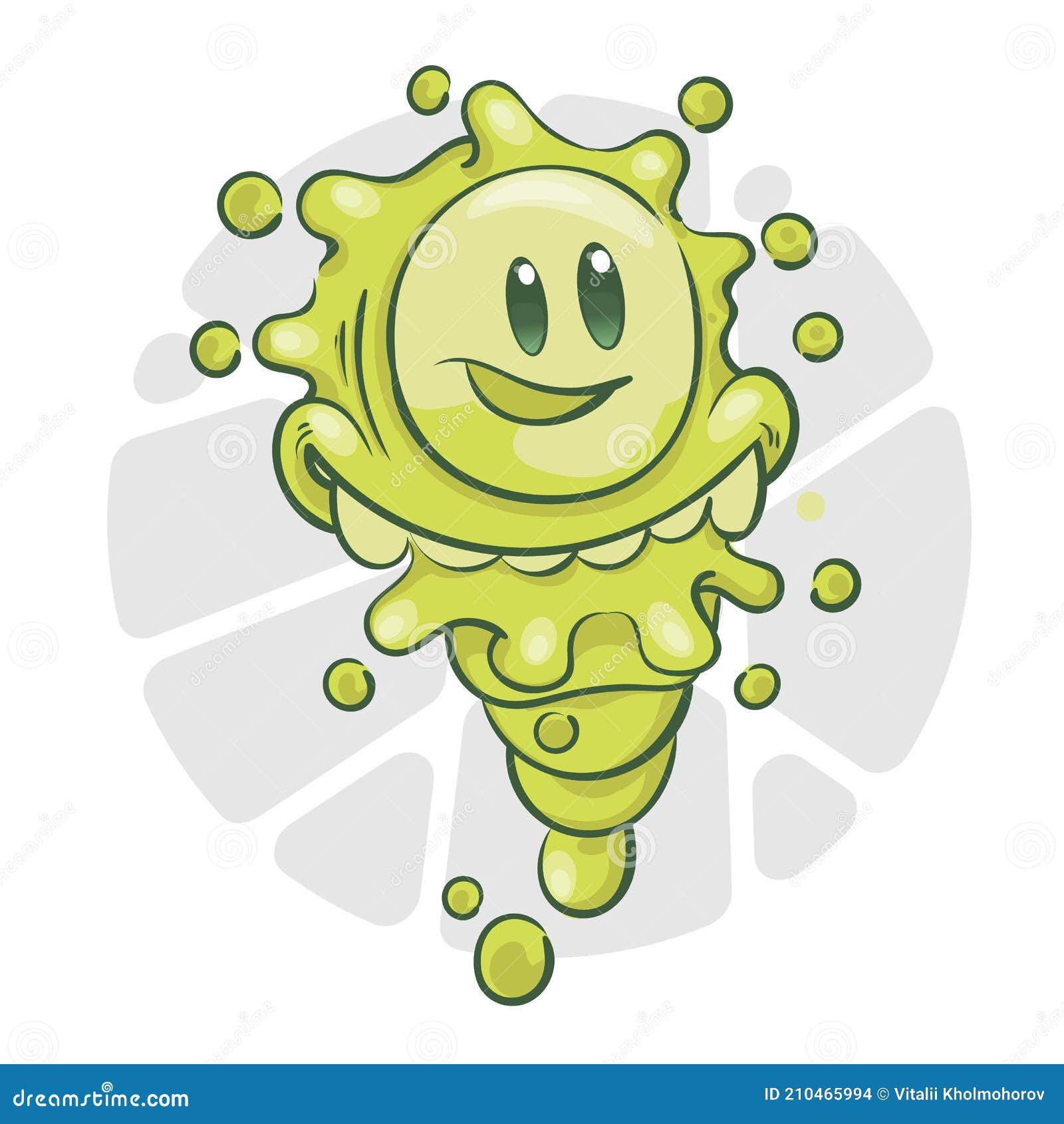 Funny Bacteria, Virus and Pathogen Cartoon Character. Cute Stock Vector ...
