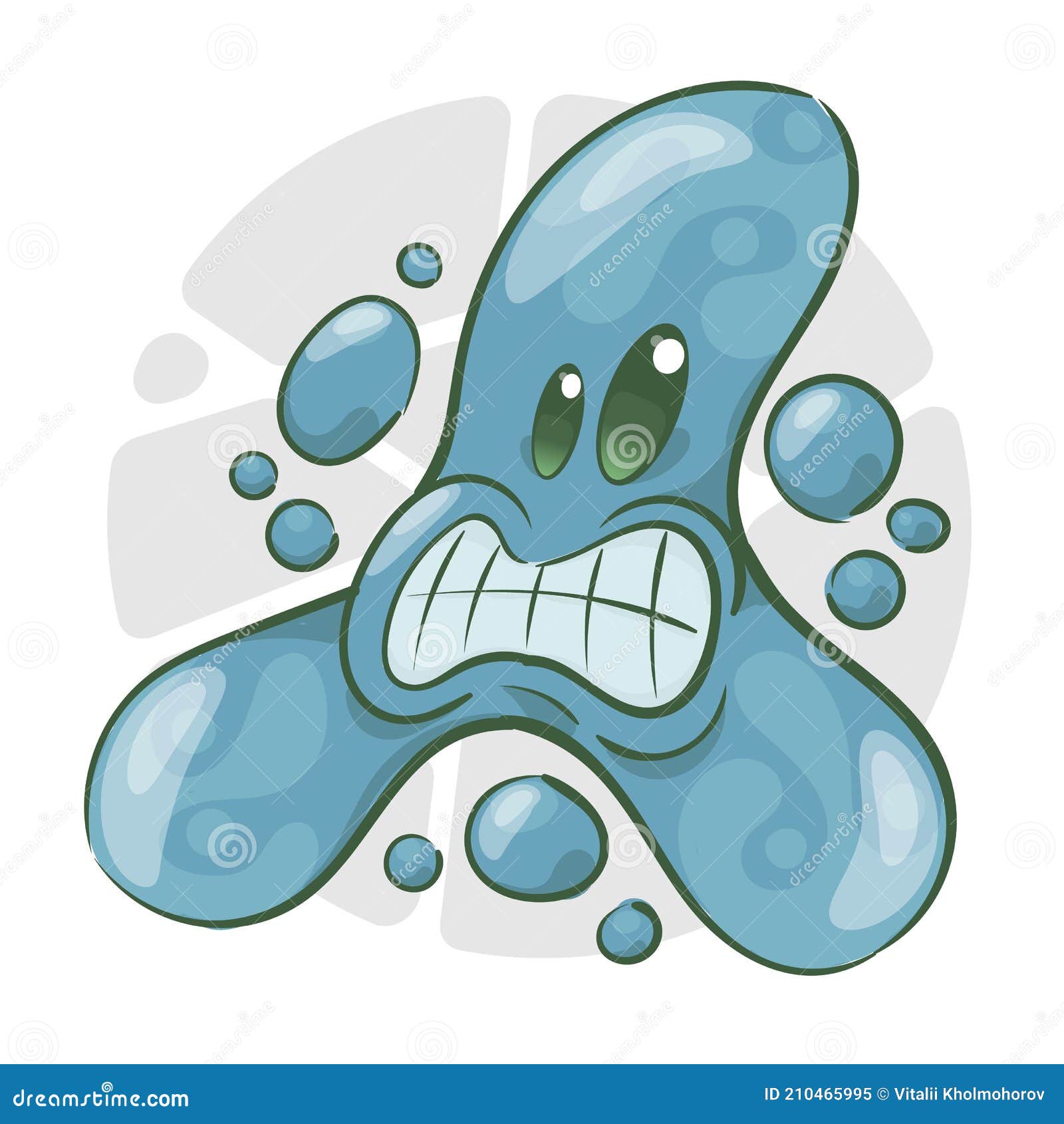 Funny Bacteria, Virus and Pathogen Cartoon Character. Cute Stock Vector ...