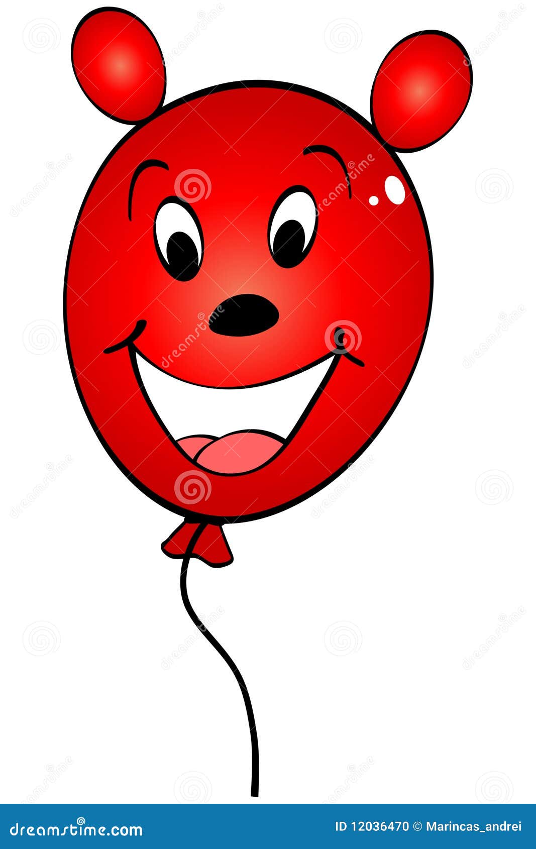 Funny balloon stock vector. Illustration of smile, isolated - 12036470