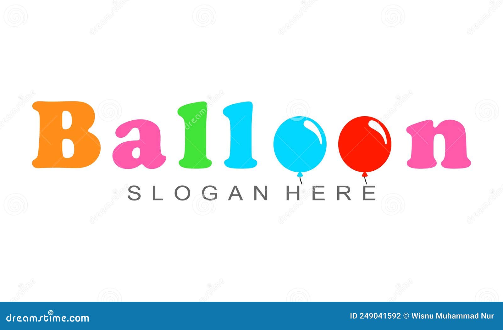 Funny Balloon Text Vector Logo Stock Vector - Illustration of company ...