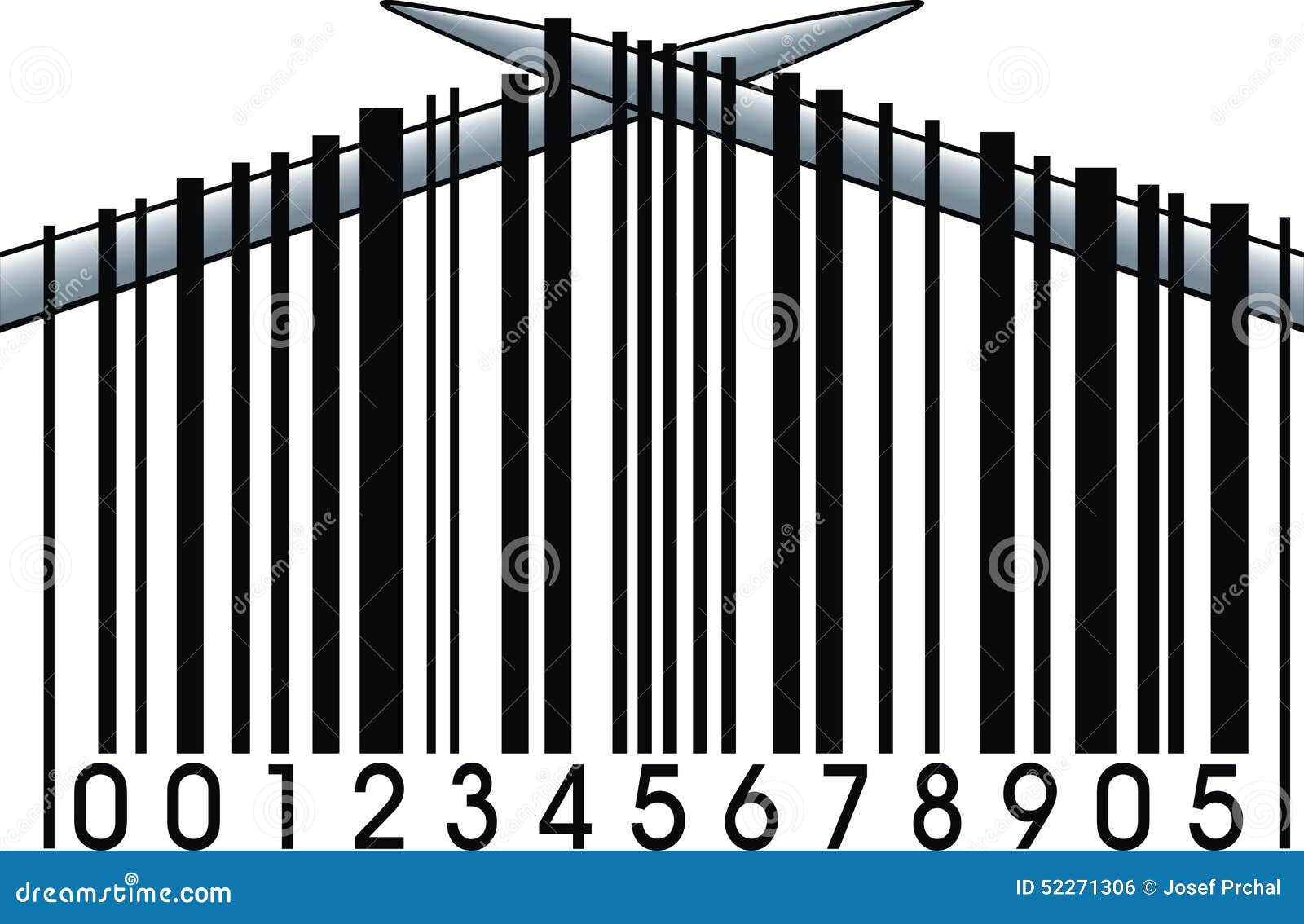 Funny barcode isolated stock vector. Illustration of error - 52271306