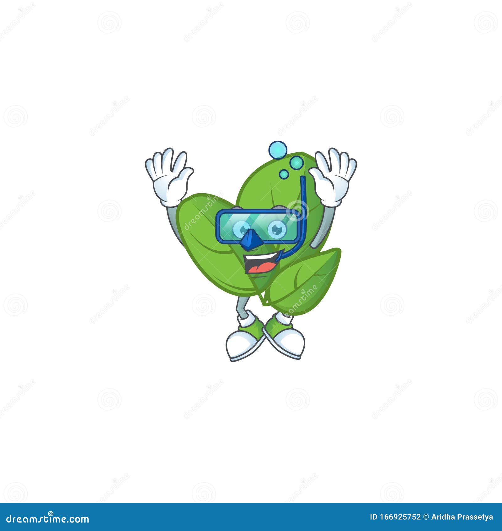 Funny Basil Mascot Design with Diving Glasses Stock Vector ...