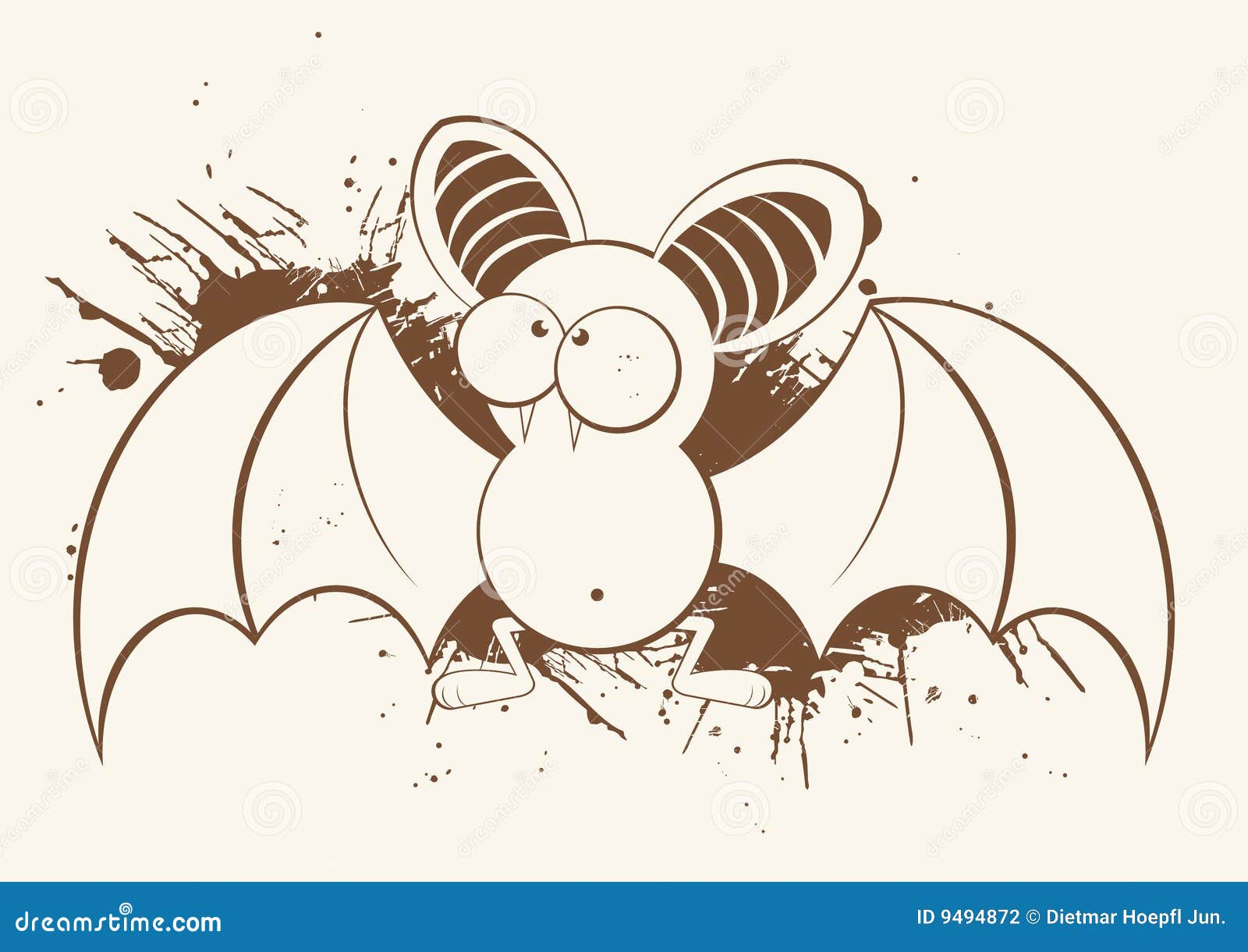 Funny Bat stock vector. Illustration of scratched, splatter - 9494872