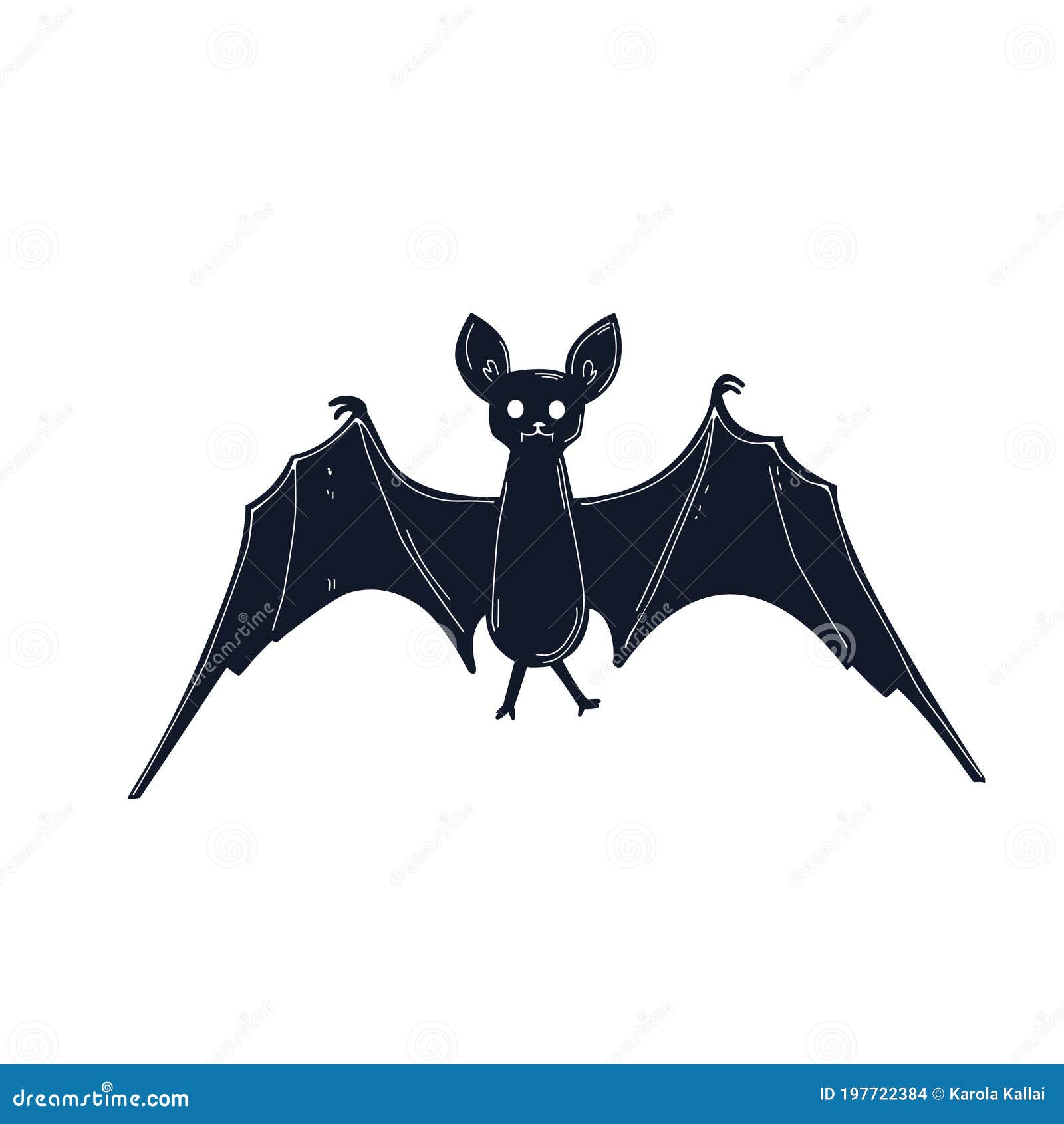 Funny bat isolated stock vector. Illustration of trick - 197722384