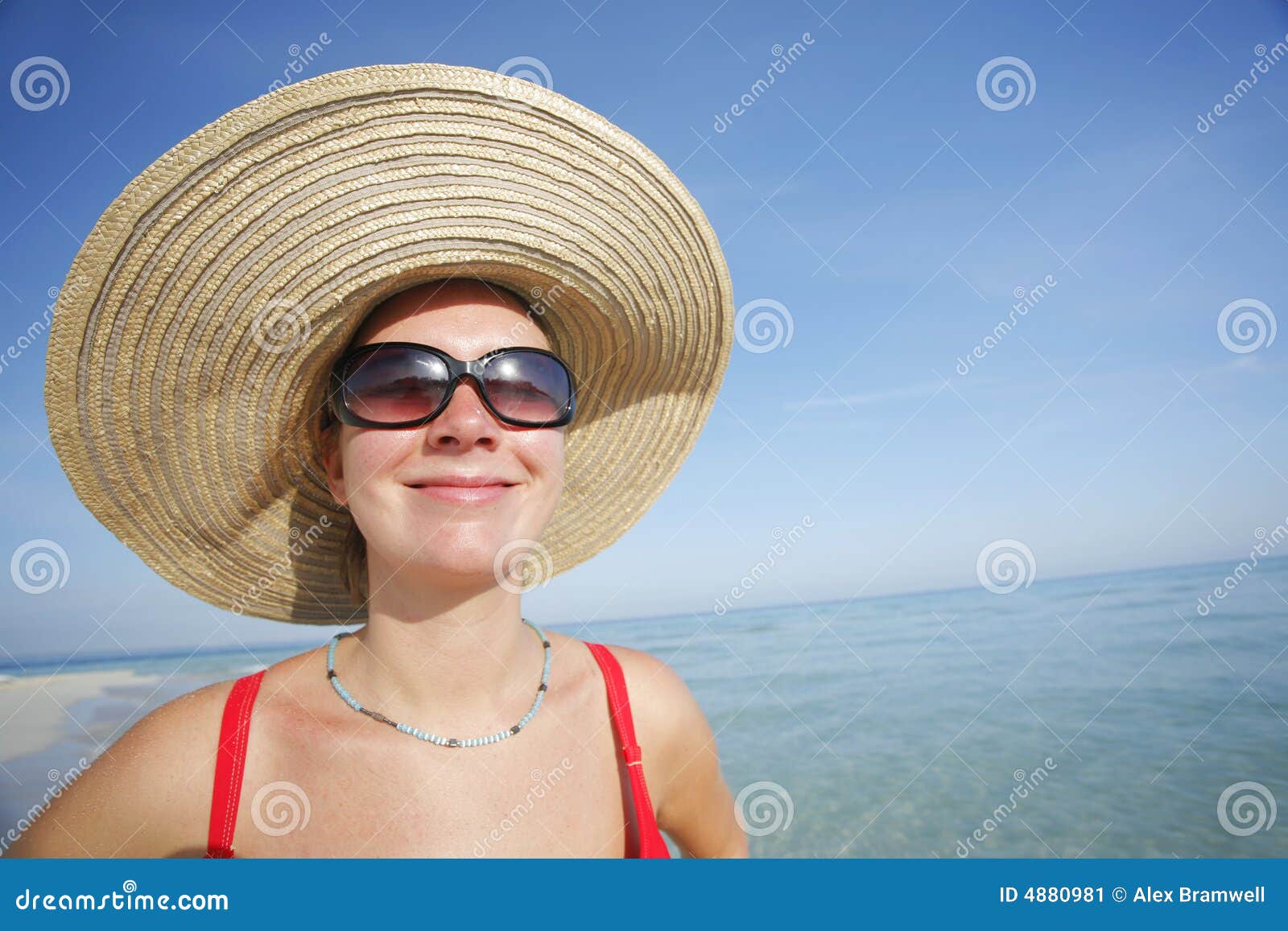 Funny Beach Face stock image. Image of portrait, happy - 4880981