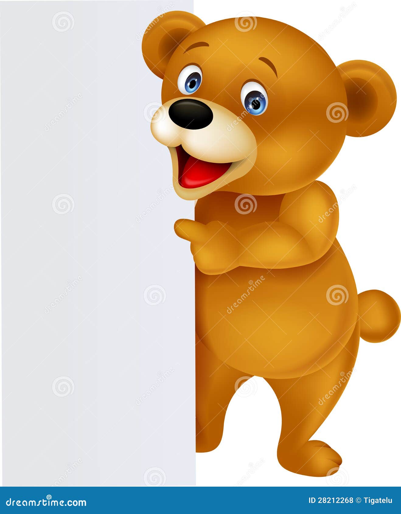 Funny Bear With Air Balloon, Holiday Illustration With Cartoon ...