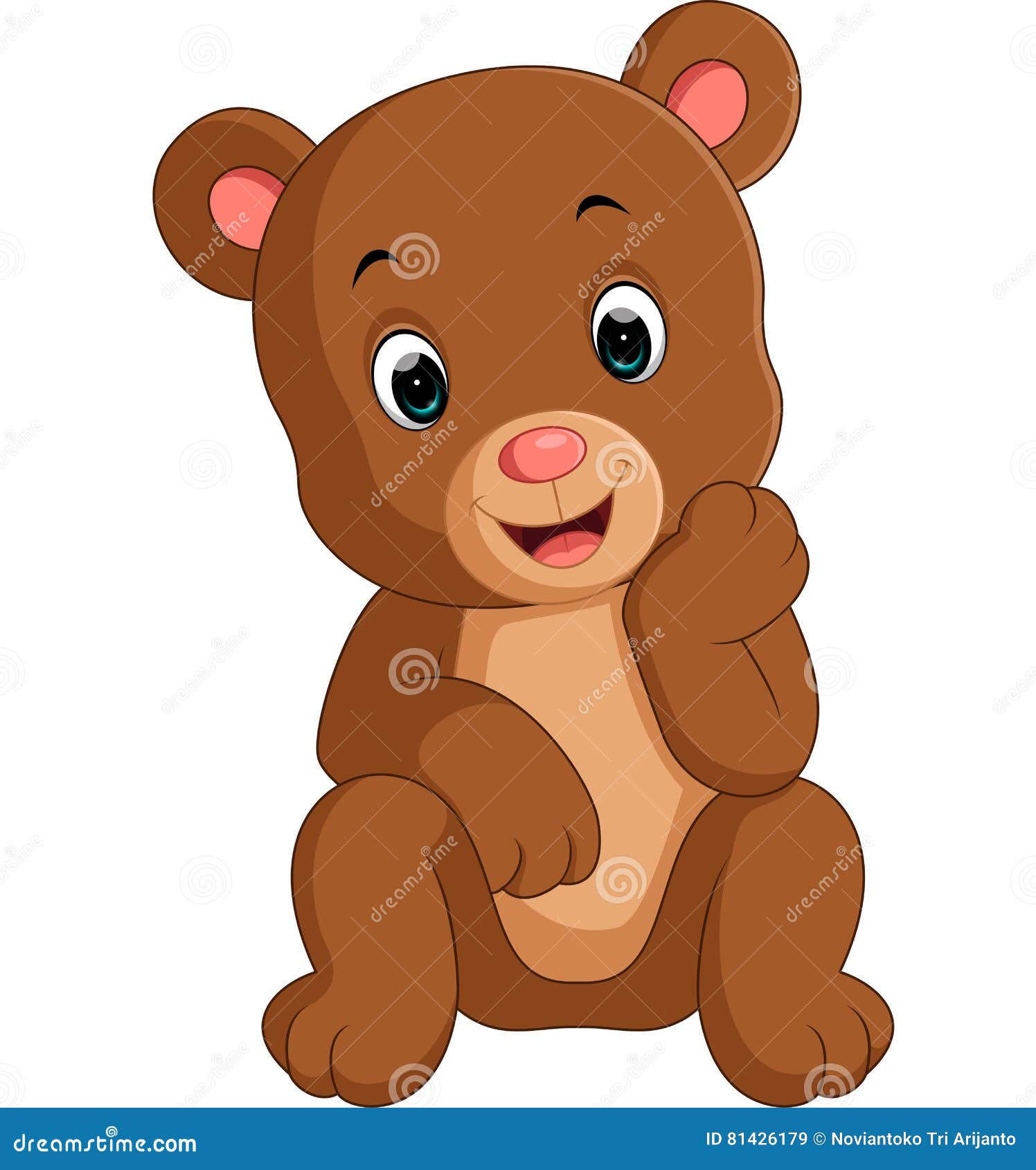 Funny bear Cartoon stock vector. Illustration of cartoon - 81426179