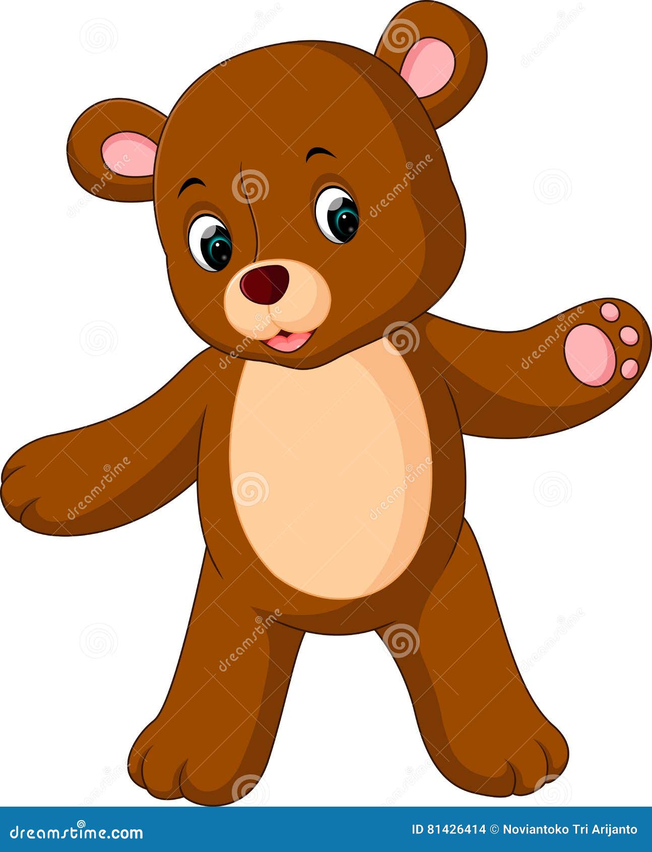 Funny bear Cartoon stock vector. Illustration of gesturing - 81426414
