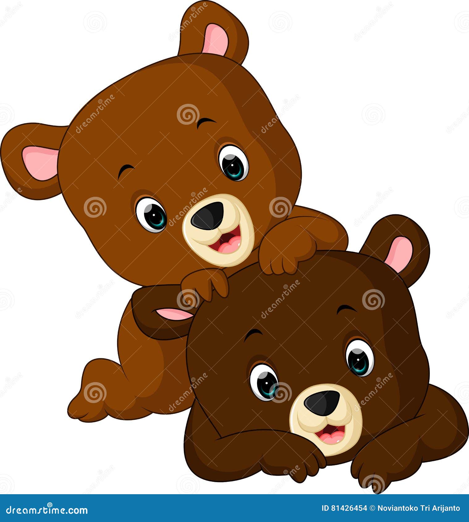 Funny bear Cartoon stock vector. Illustration of smile - 81426454