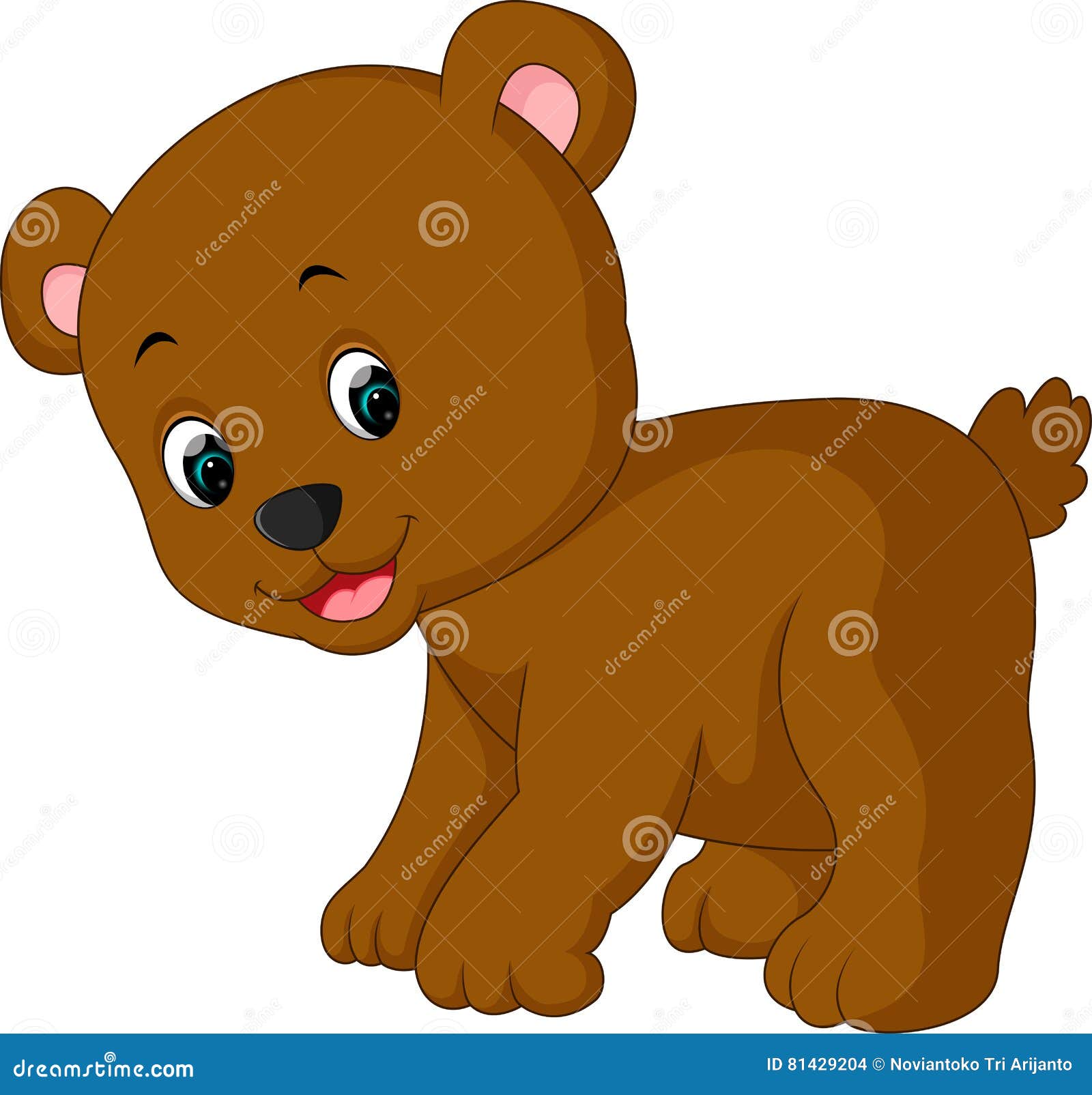 Funny bear Cartoon stock vector. Illustration of comic - 81429204
