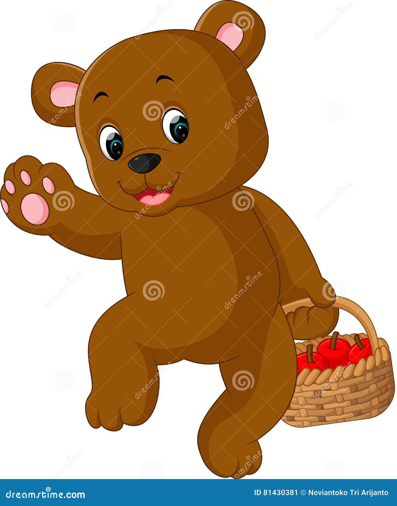 Funny bear Cartoon stock vector. Illustration of young - 81430381