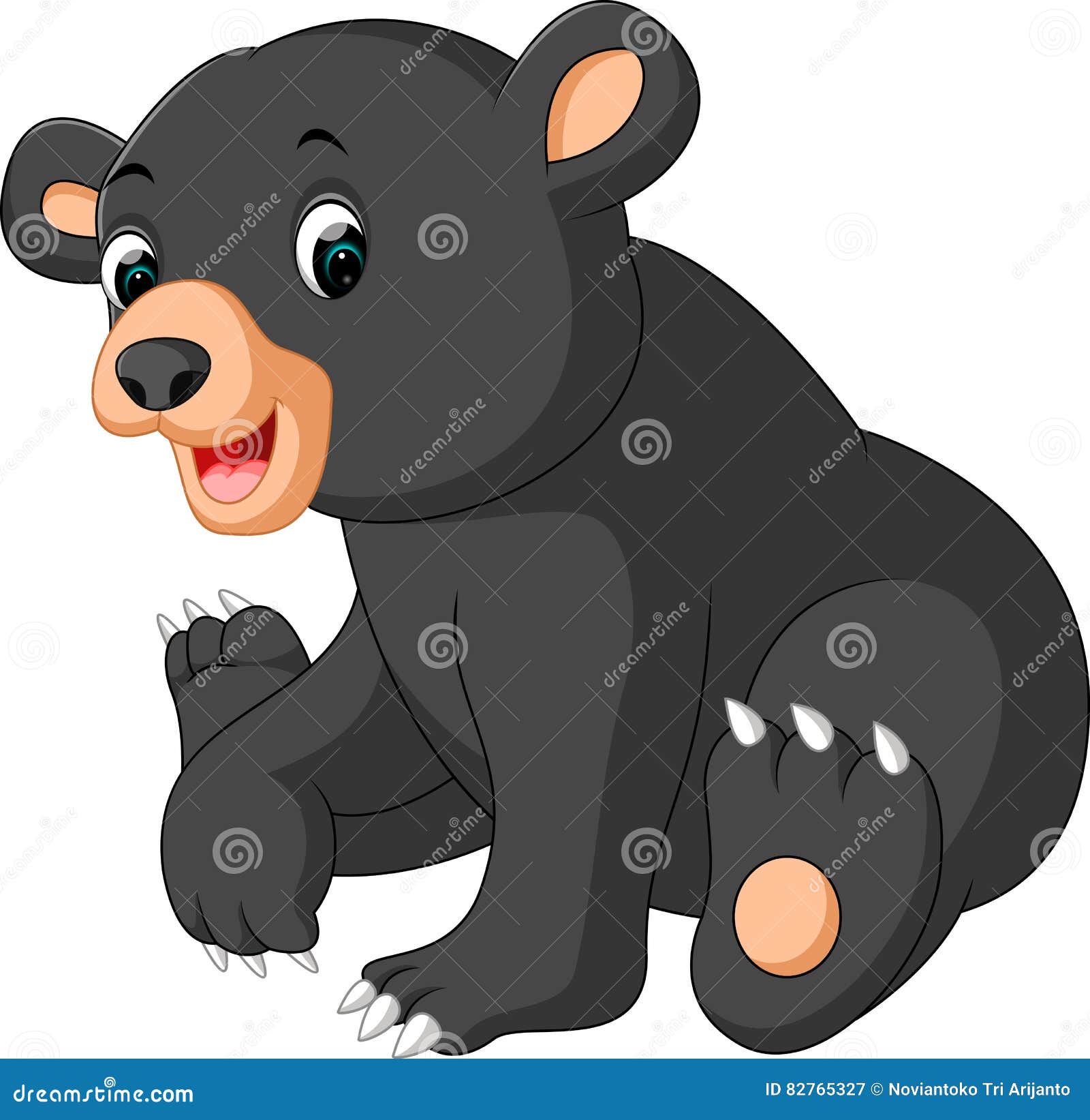 Funny bear Cartoon stock vector. Illustration of cartoon - 82765327