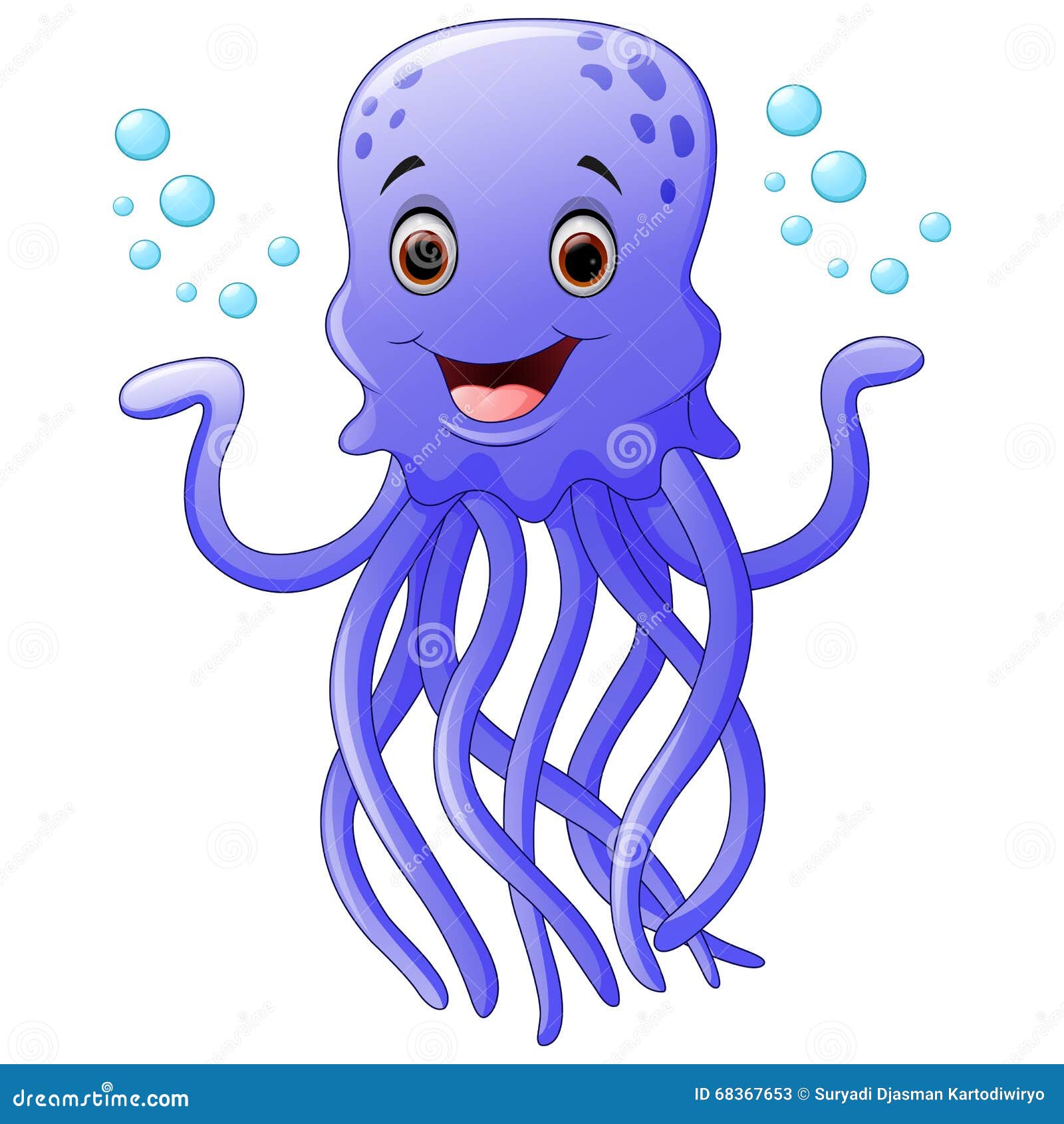 Funny and Beautiful Jellyfish Stock Vector - Illustration of ...