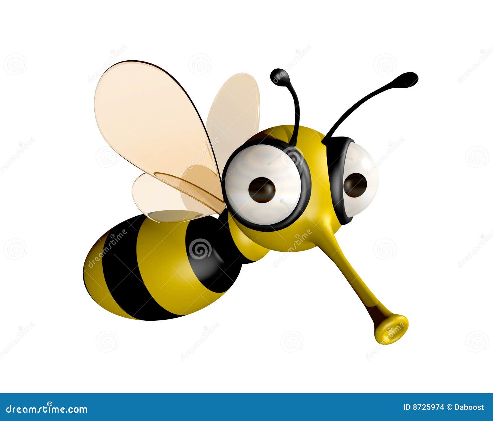 Funny bee stock illustration. Illustration of sting, dimensional - 8725974