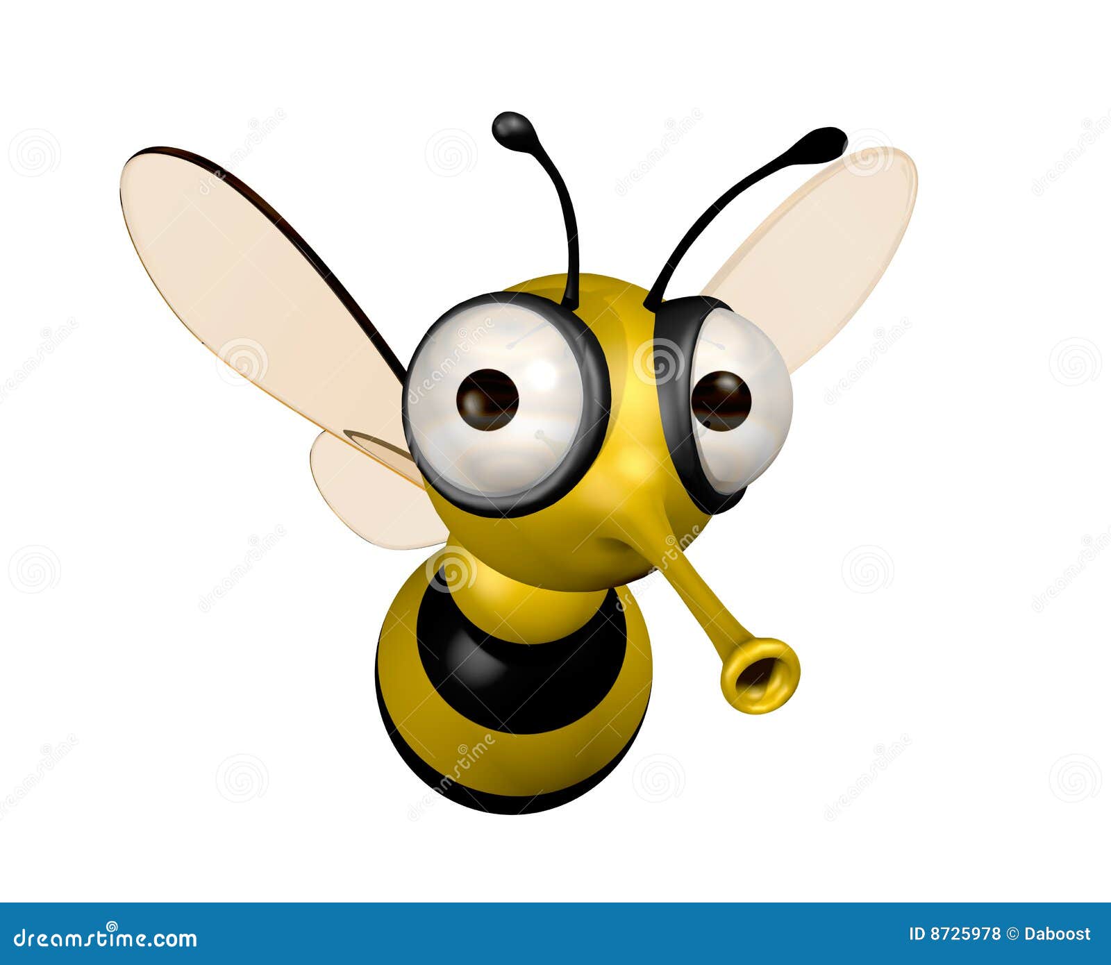 Funny bee stock illustration. Illustration of sting, stripes - 8725978