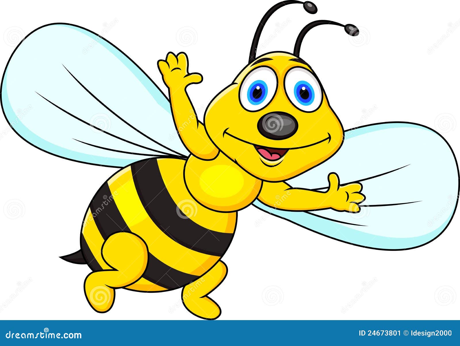 Stock Photo: Funny bee cartoon. Image: