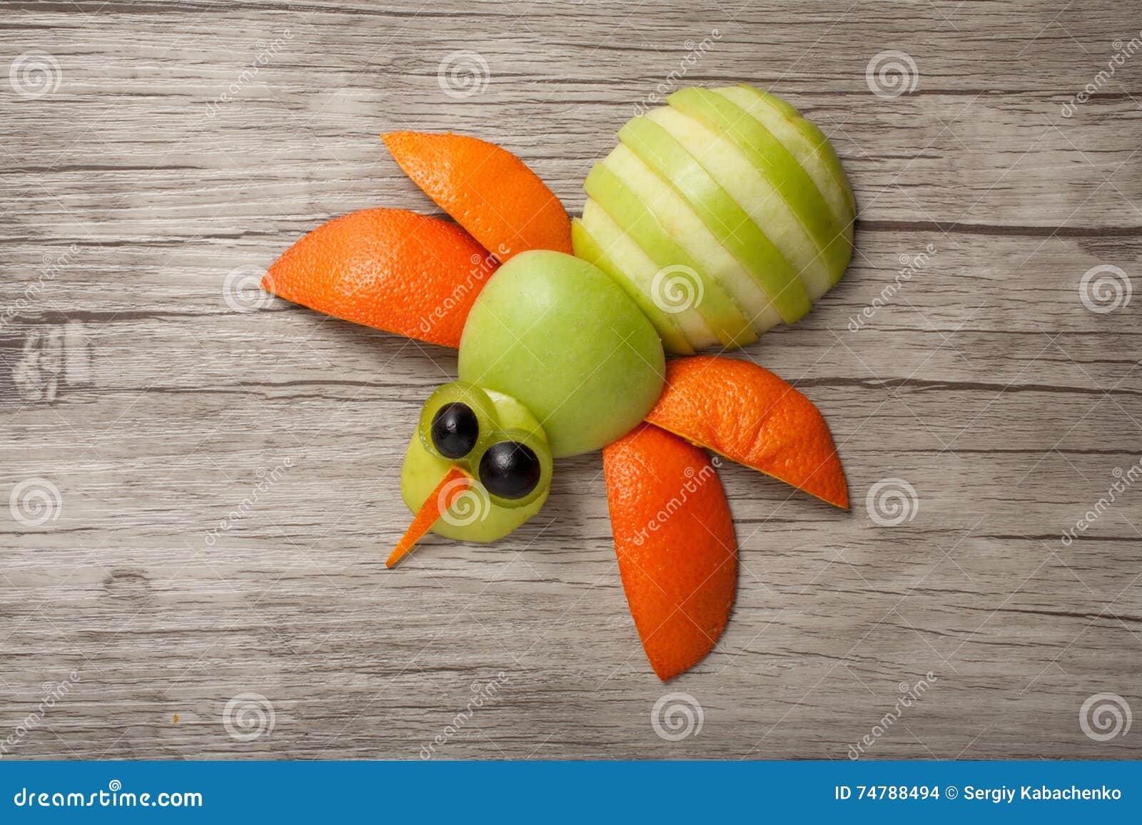 Funny bee made of fruits stock photo. Image of food, vitamin - 74788494