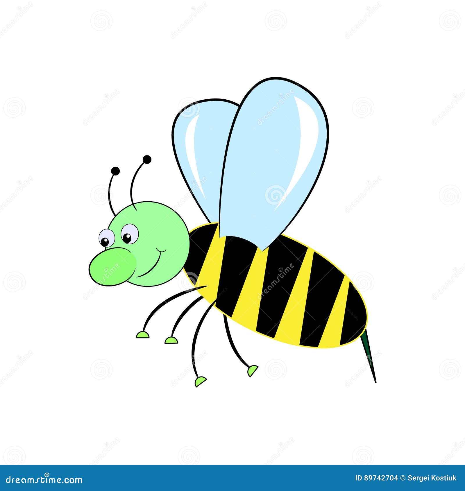 Bee Character Cartoon Vector Stock Vector - Illustration of comical ...