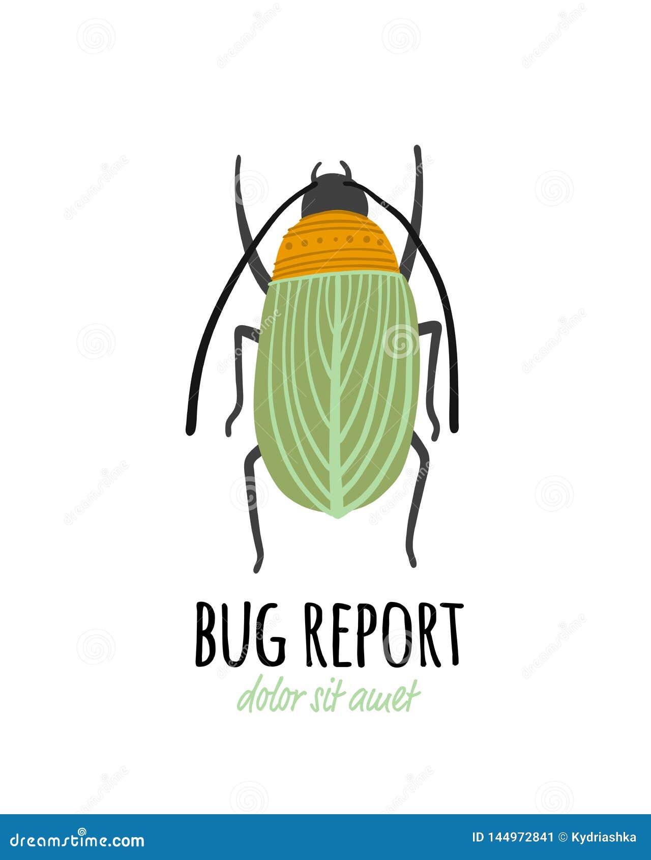 Funny Beetle, Bug Character for Your Design Stock Vector - Illustration ...