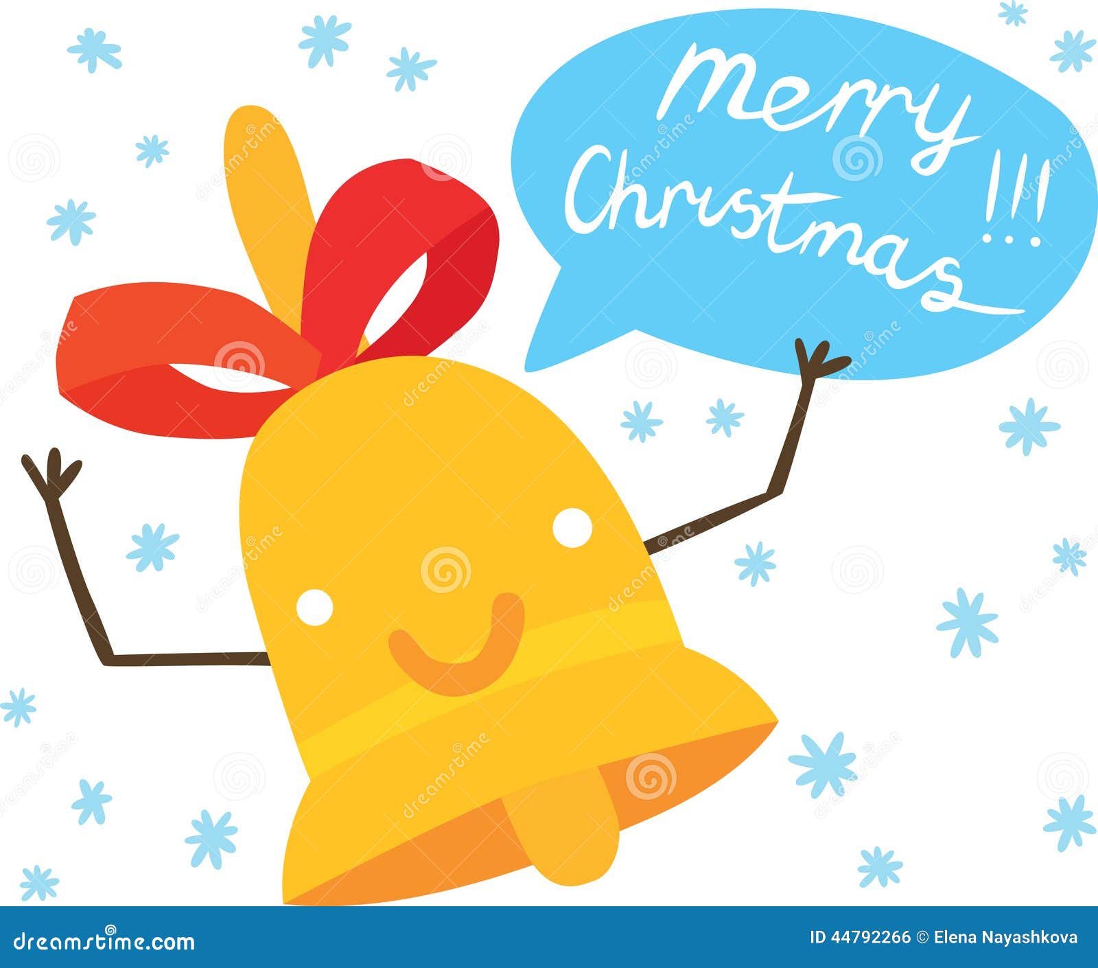 Funny Bell Character stock illustration. Illustration of bubble - 44792266