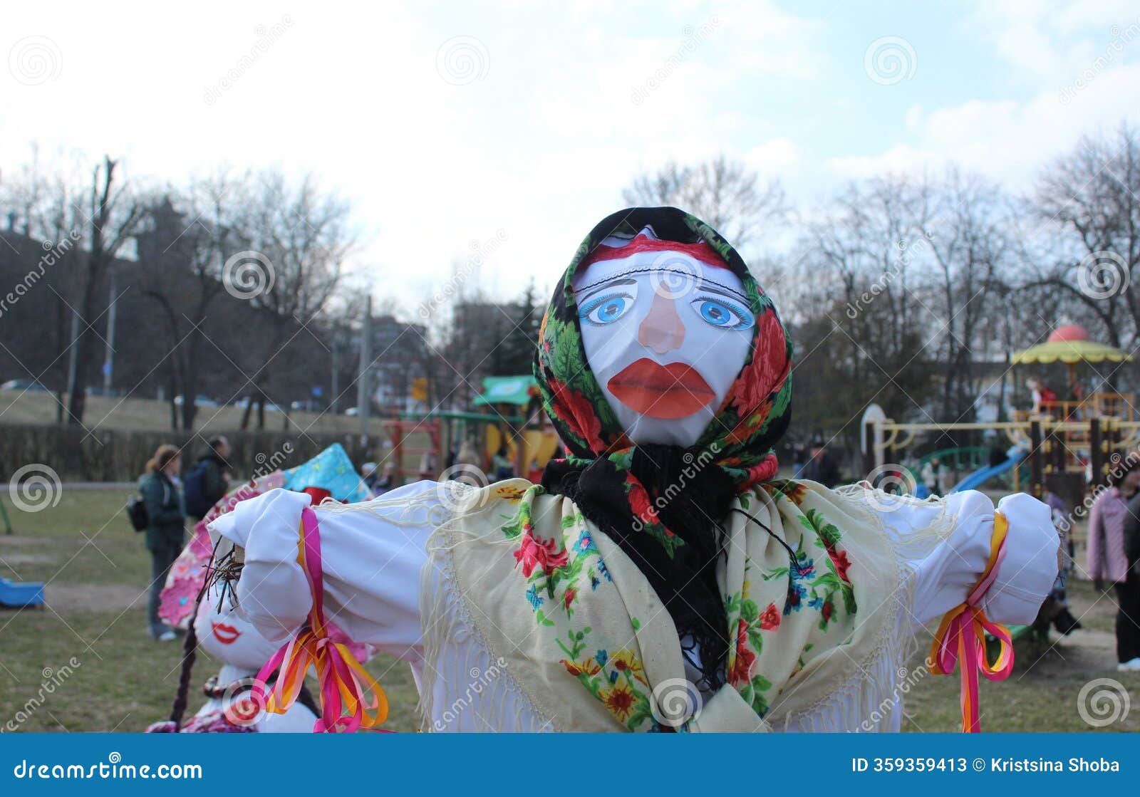 Funny Big Size Burning Doll. Maslenitsa Holiday Stock Image - Image of ...
