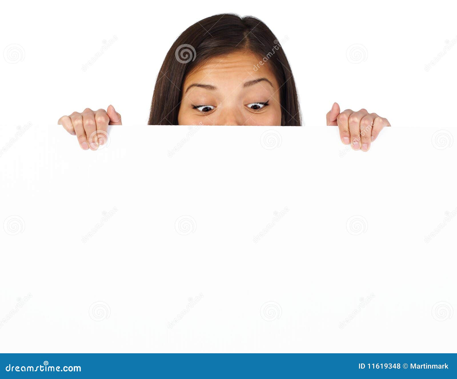 Funny billboard sign woman stock photo. Image of display - 11619348