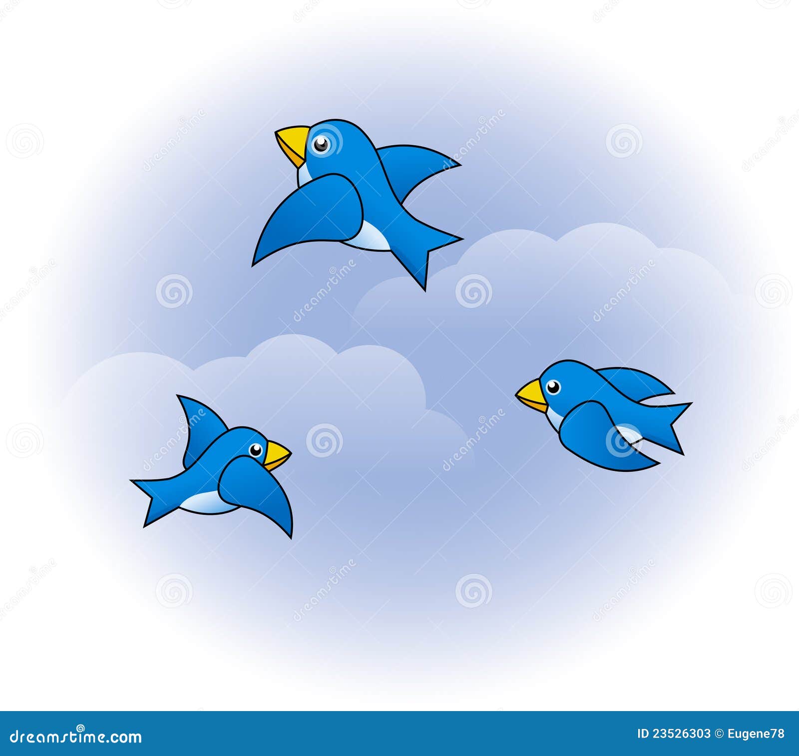 Funny birds stock vector. Illustration of flight, bird - 23526303