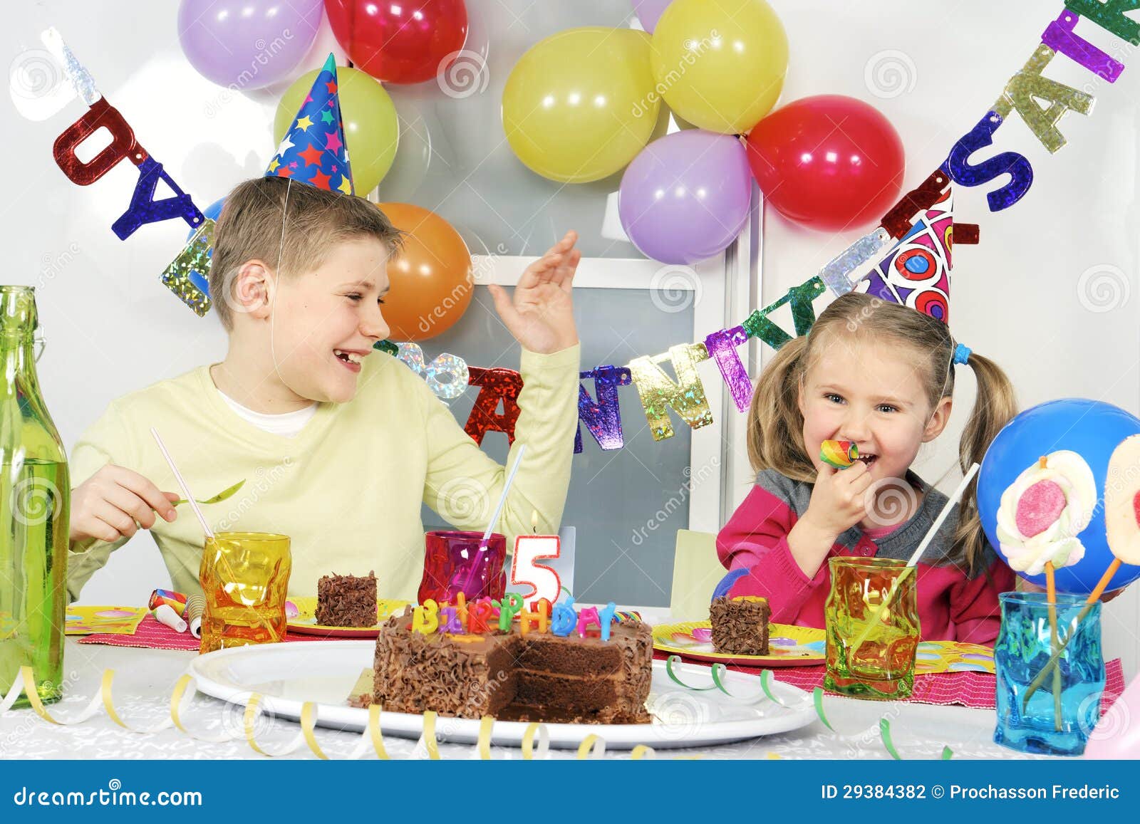 Funny birthday party stock photo. Image of bright, girls - 29384382
