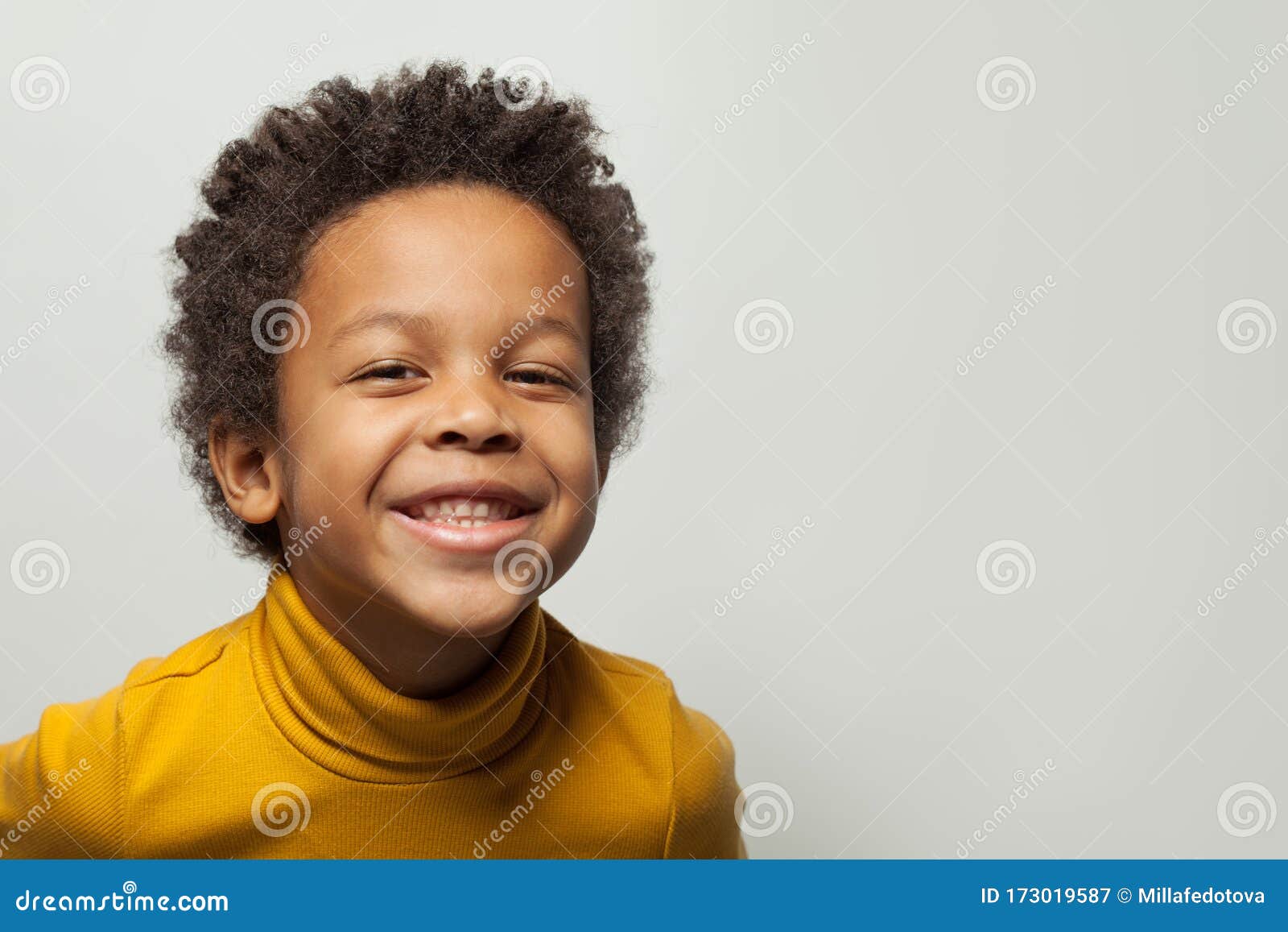 Funny Black Kid Boy Laughing On White Background Royalty-Free Stock ...