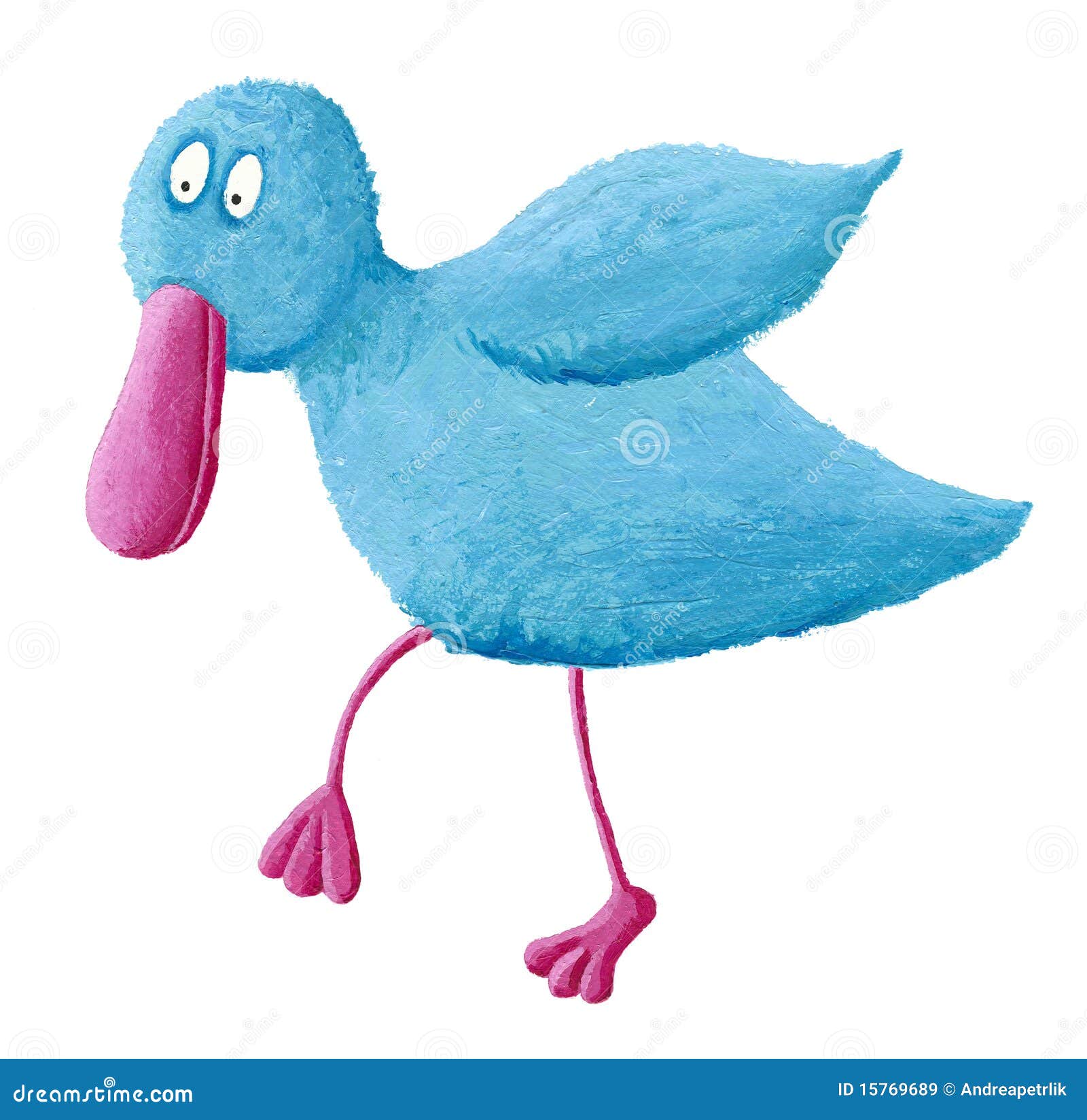 Funny blue bird stock illustration. Illustration of profile - 15769689