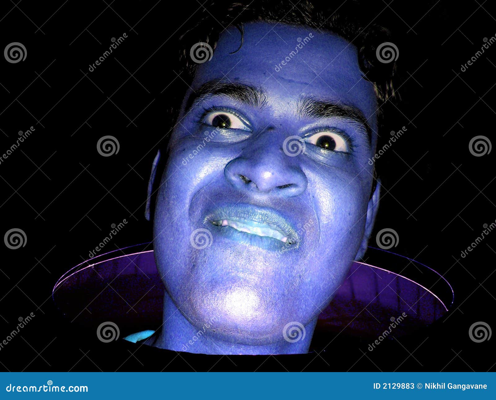 Funny Blue Guy stock image. Image of color, funny, clown - 2129883
