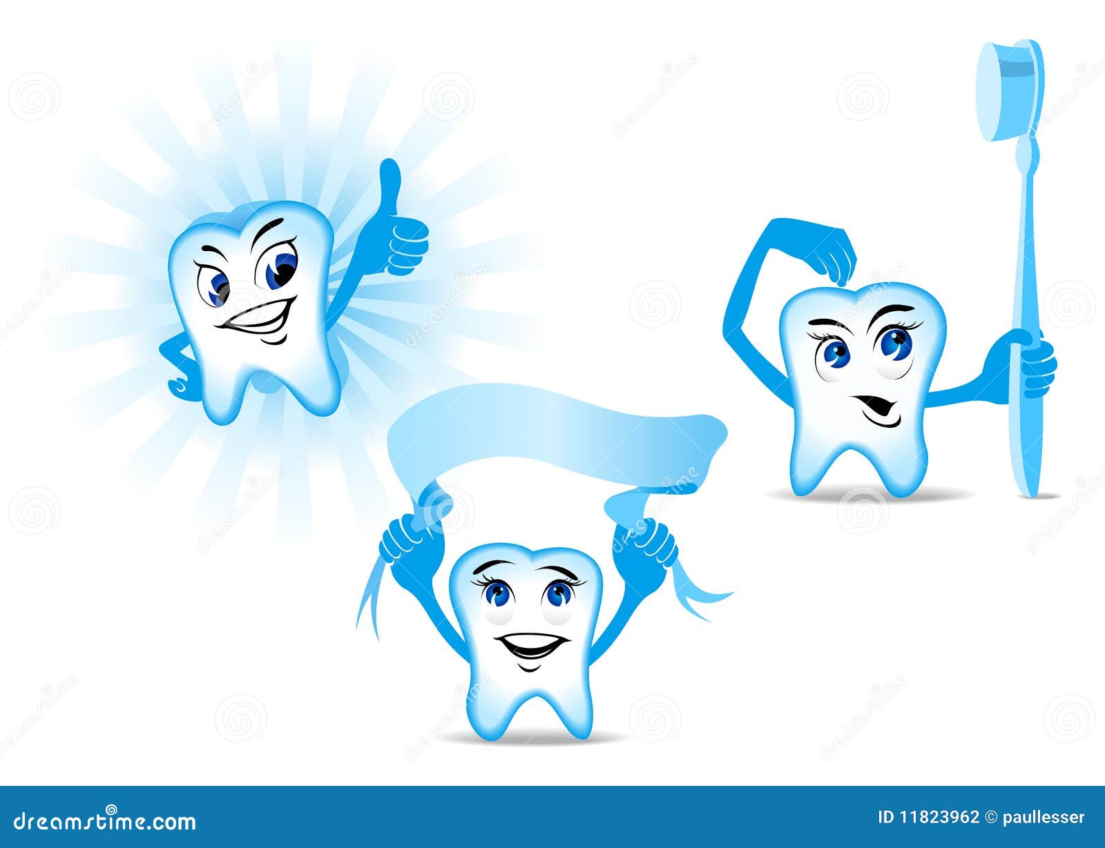 Funny blue Human Teeth stock vector. Illustration of human - 11823962